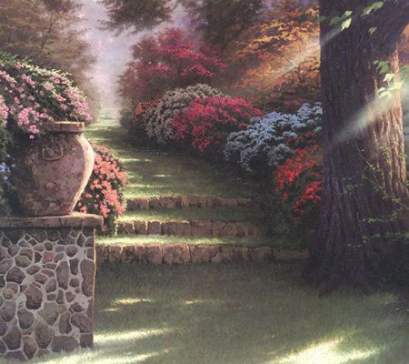 "Pathway to Paradise" Limited Edition Print by Thomas Kinkade - QVC.com