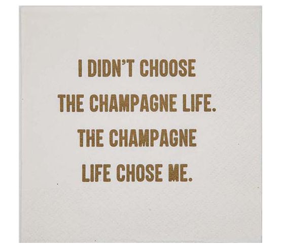 Mary Phillips Designs Champagne Life Cocktail Napkins - QVC.com
