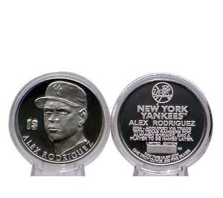 Alex Rodriguez Yankees Silver Coin - QVC.com