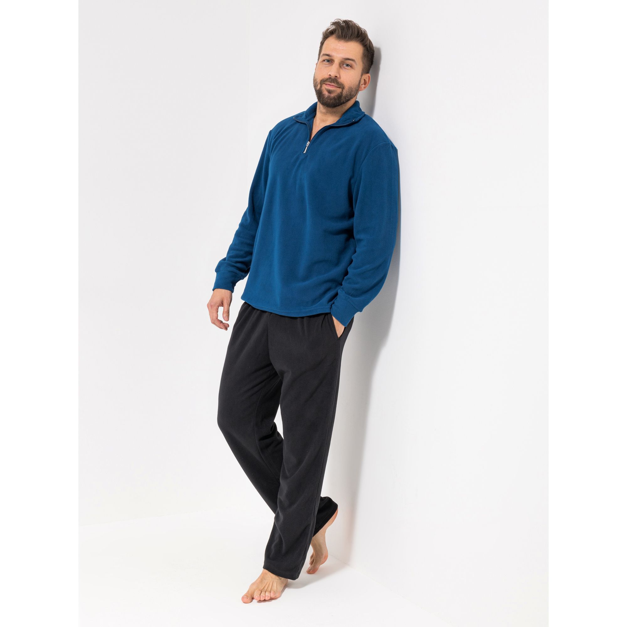 MEN'S TOUCH Troyer Flanell Fleece 1/1-Arm uni - QVC.de