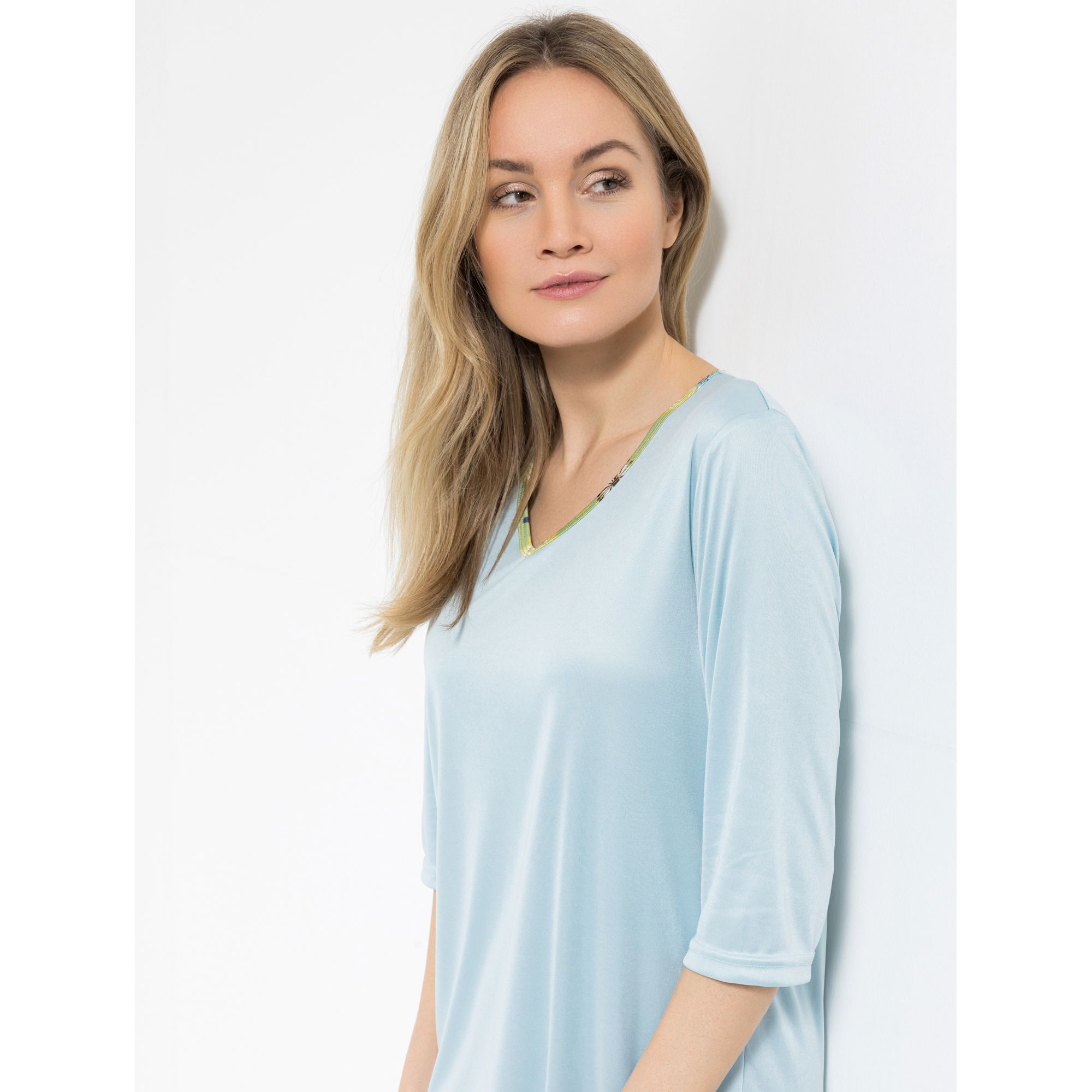 LITTLE ROSE 2 Bigshirt Mikrofaser 1x uni 1x bedruckt - QVC.de