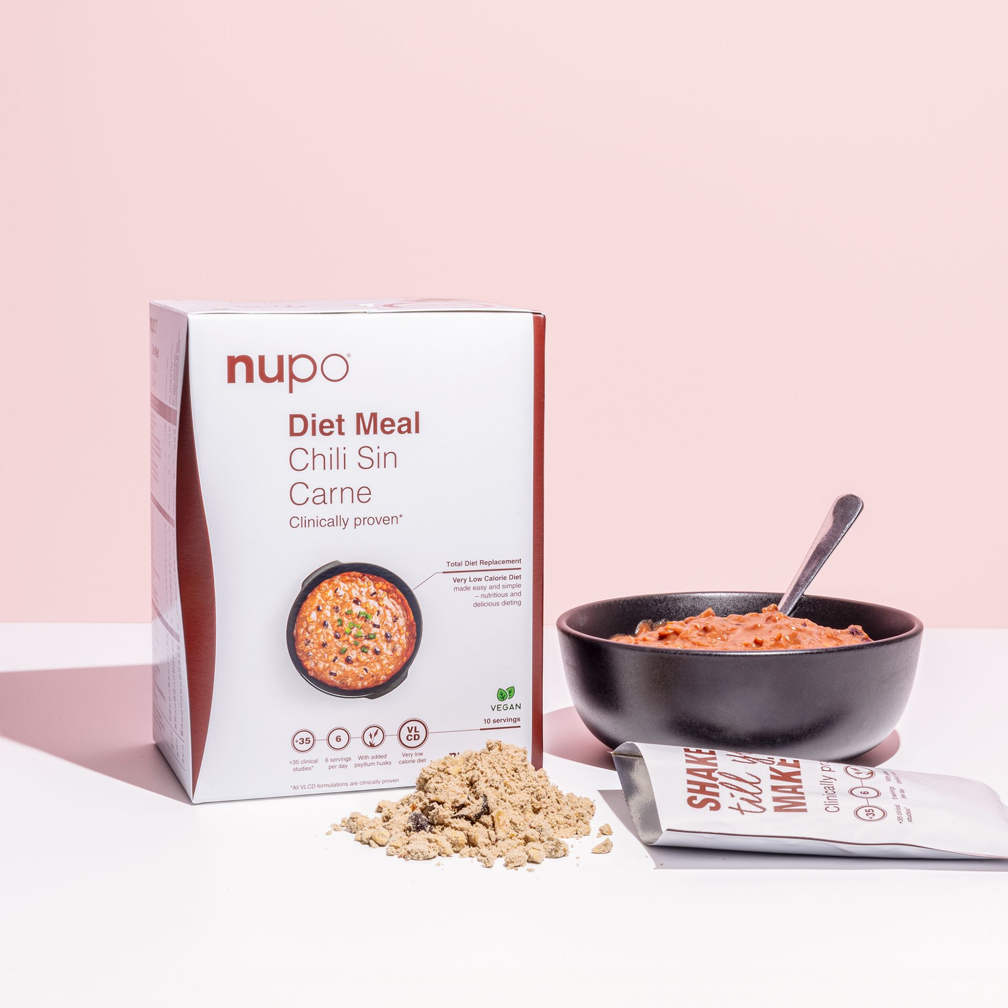 nupo® Single Box Meal Diet Meal Chili sin Carne, vegan 10 Portionen ...