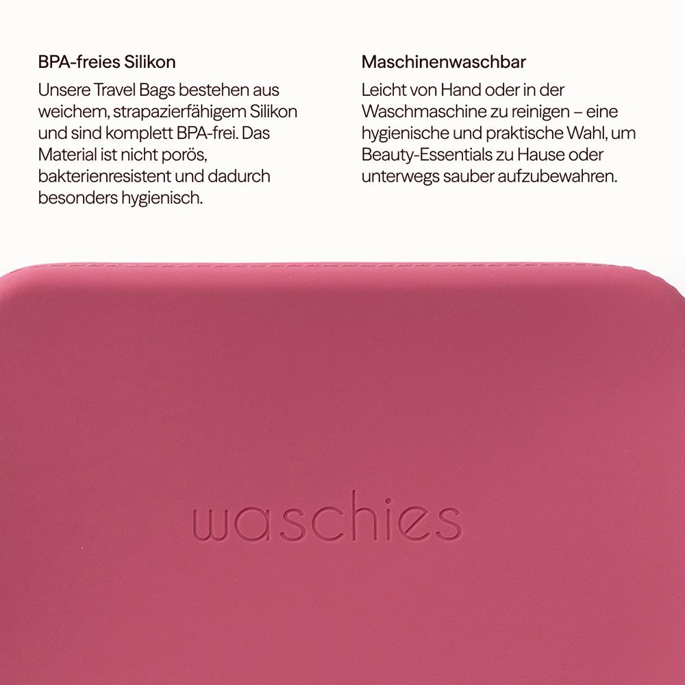 WASCHIES® Travel Bag berry zur Aufbewahrung von Waschies & Kosmetik ca ...