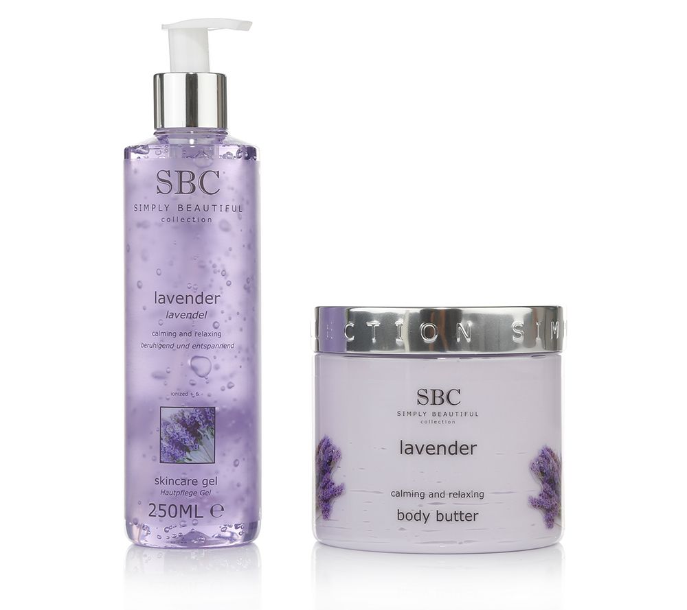 SBC LAVENDEL Körperbutter 450ml & Skincare Gel 250ml - QVC.de