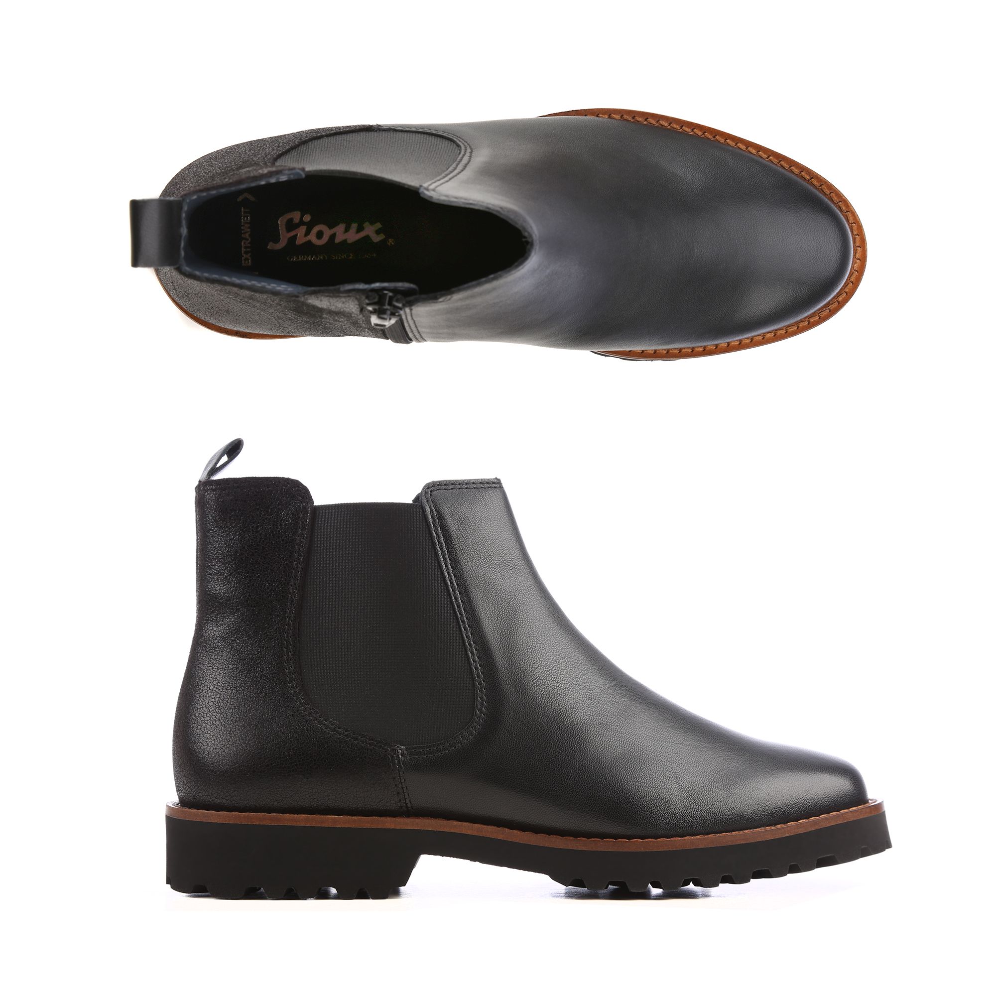 SIOUX® Damenstiefelette Meredith Chelsea-Optik Glattleder - QVC.de
