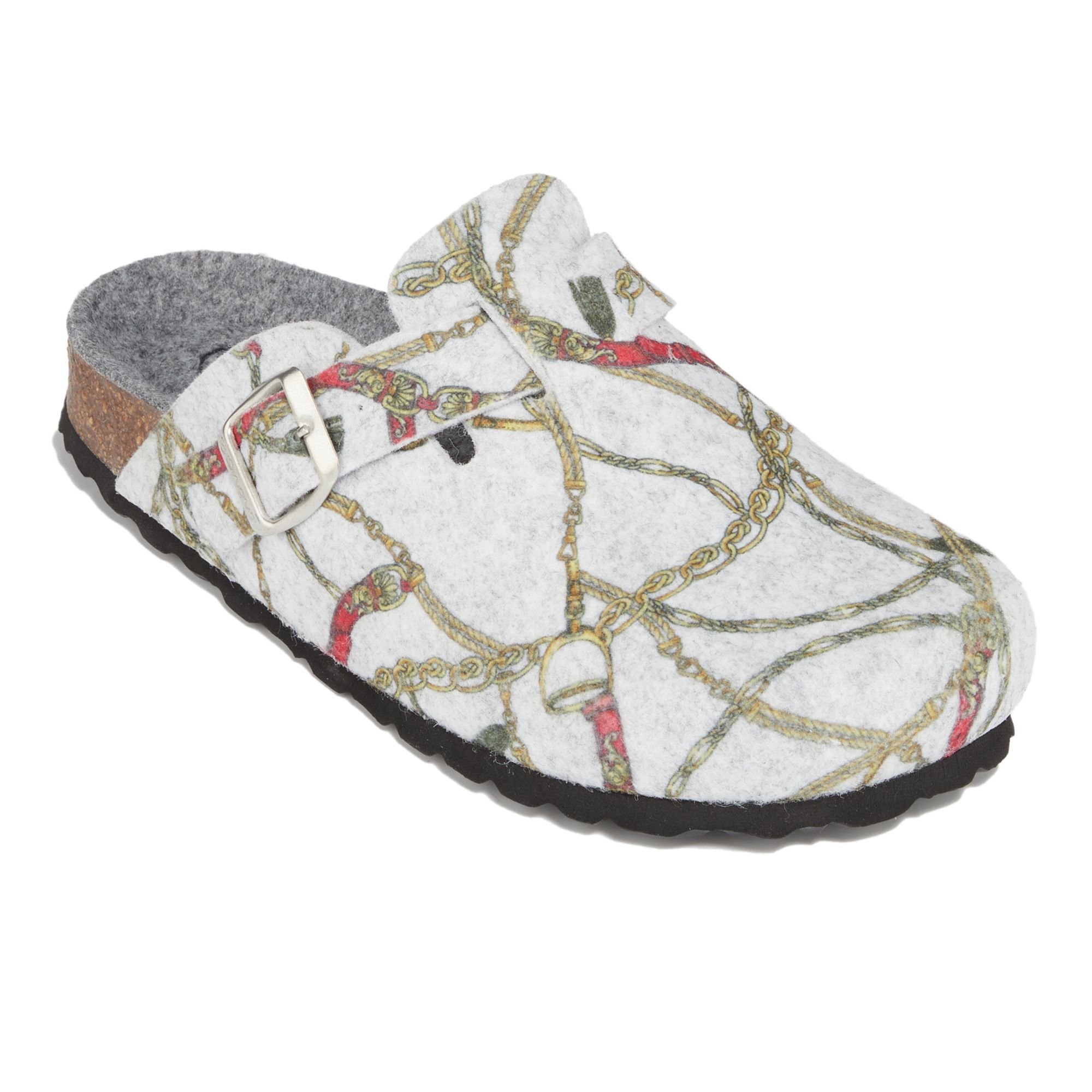 BONOVA Damen-Clogs Filz verstellbarer Riemen Korkfußbet - QVC.de