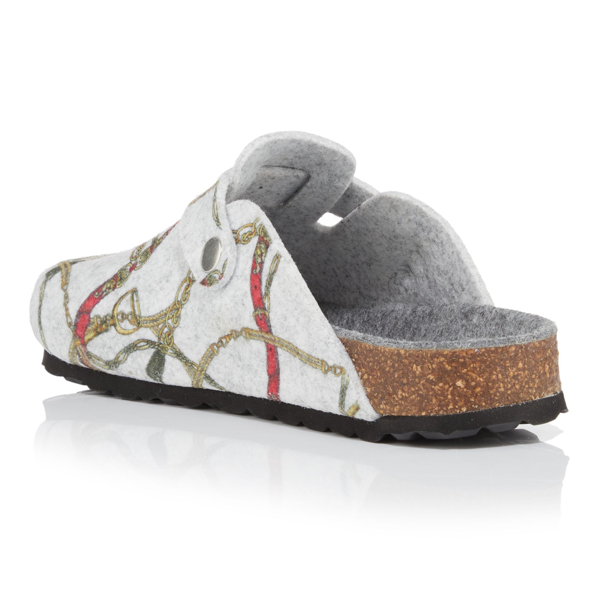 BONOVA Damen-Clogs Filz verstellbarer Riemen Korkfußbet - QVC.de