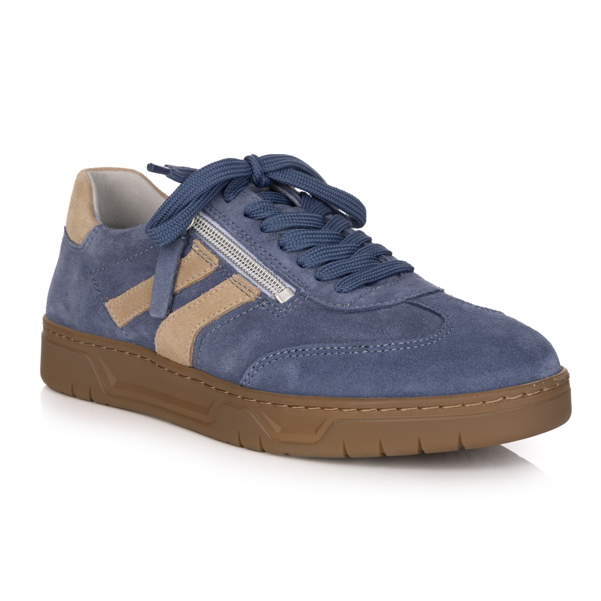VITAFORM Damen Sneaker Veloursleder Retro Optik Sohle Marla QVC de