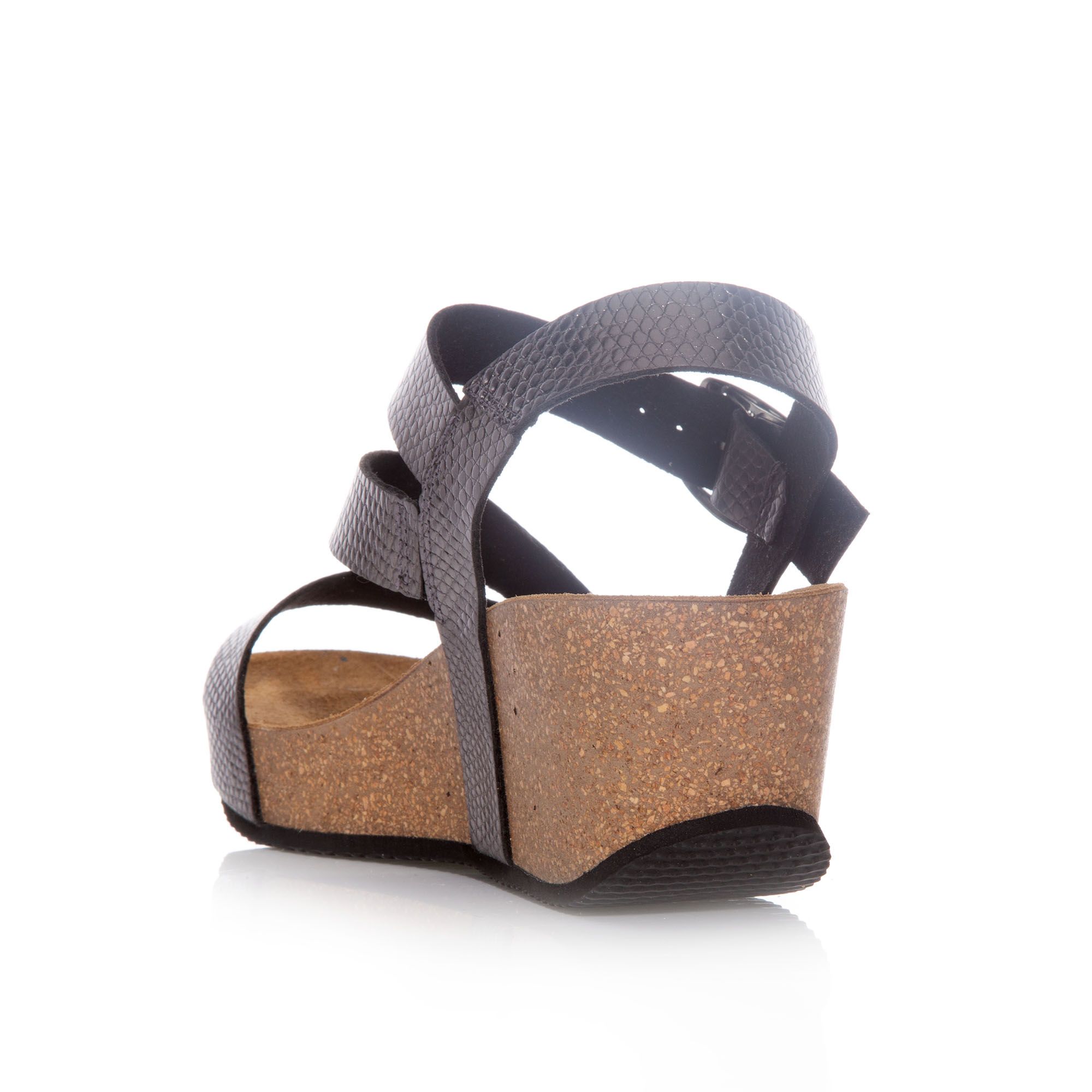 BONOVA Sandalette 1 Schnalle Materialmix Keilabsatz - QVC.de