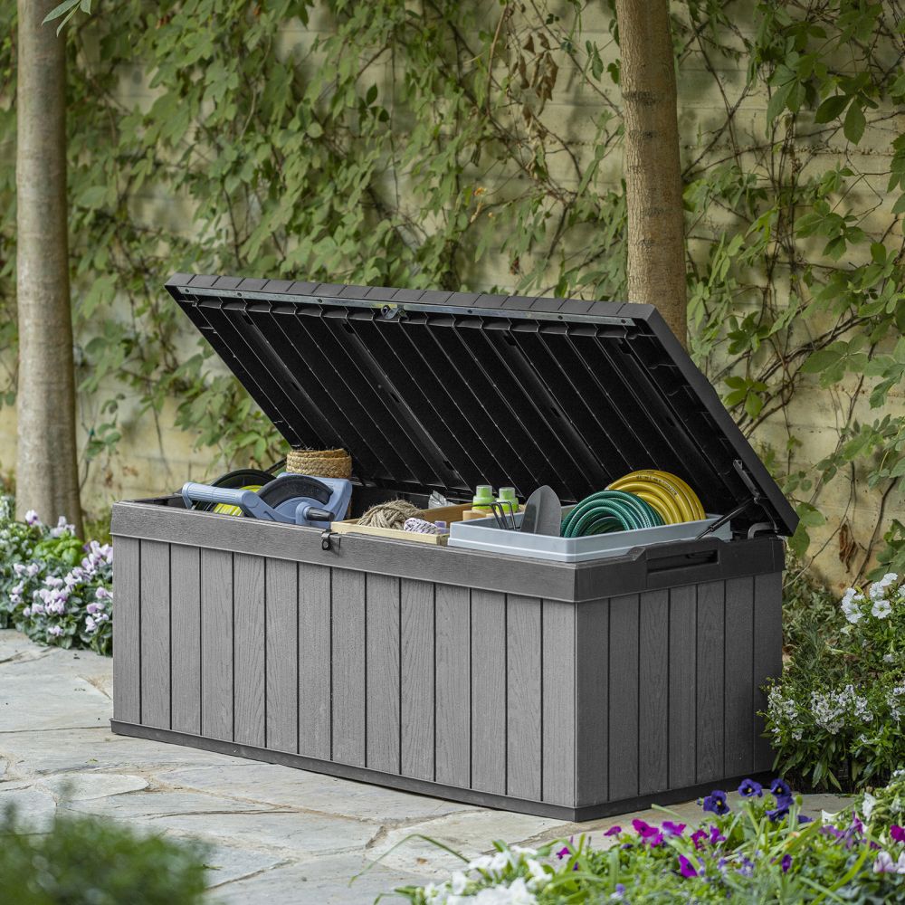 KETER® Gartenbox Darwin 380L anthrazit ca. 142,5x65,3x54,5cm - QVC.de