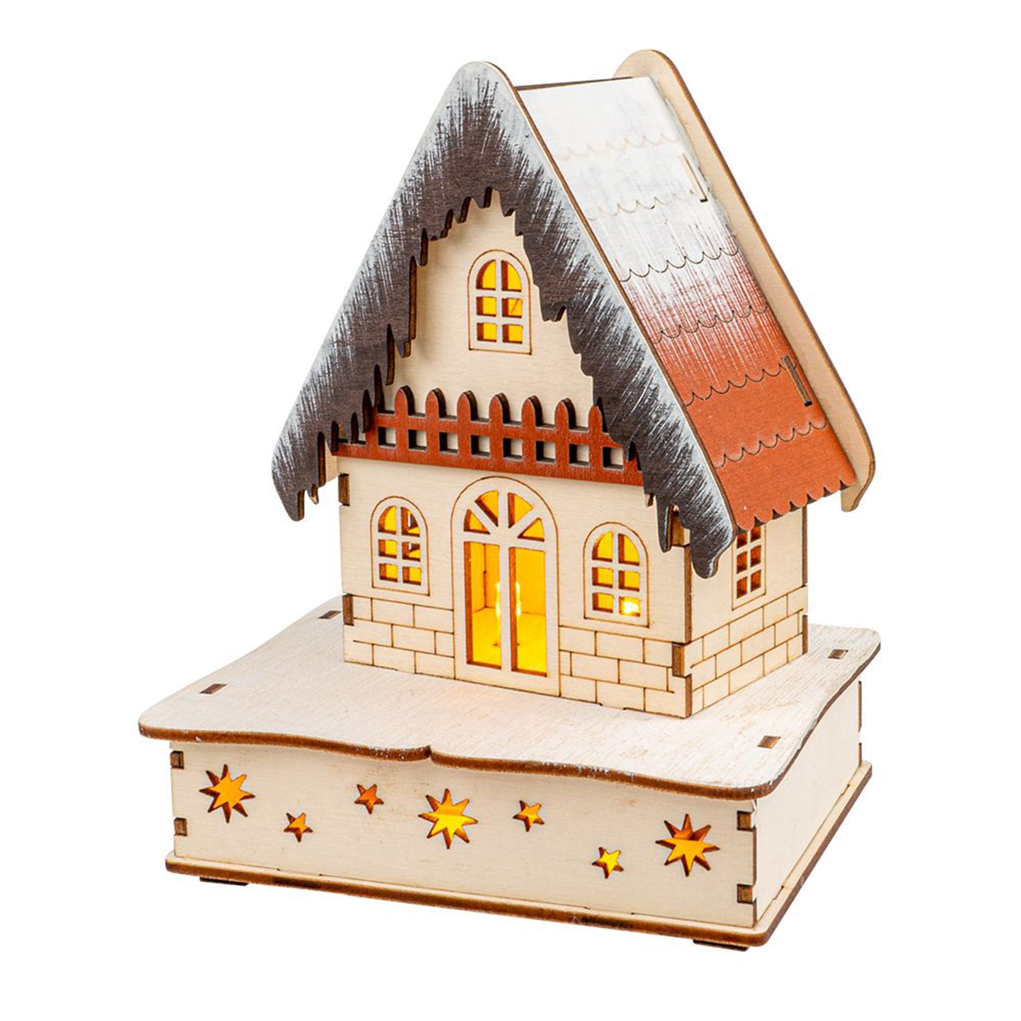 KARIN JITTENMEIER Kreativ-Set LED Häuser Winterzeit 15tlg. - QVC.de