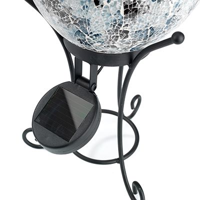 SOLITHIA Serie Mosaik Solar-Ei weiß & Farbwechsel H. ca. 45cm - QVC.de