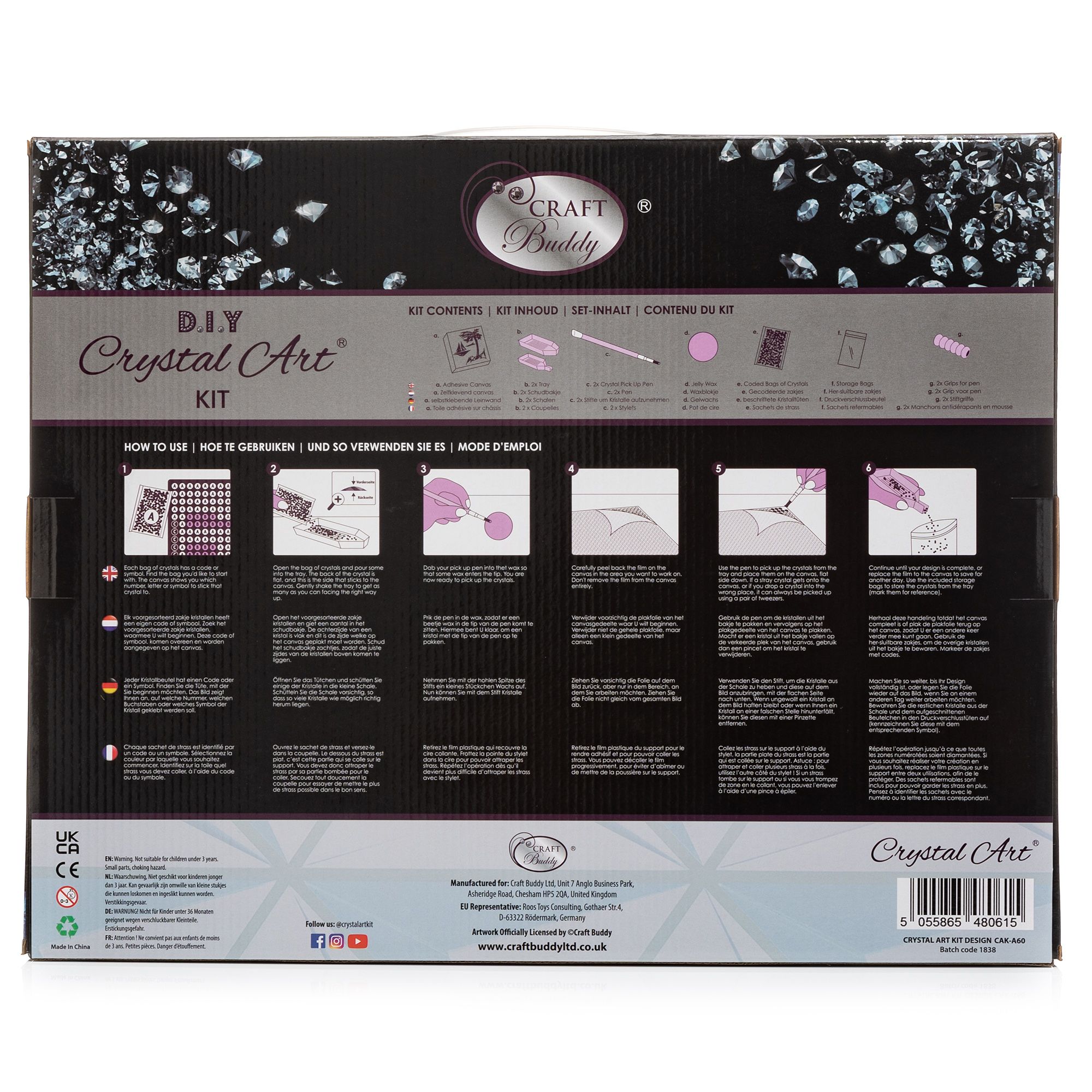 CRAFT BUDDY™ Diamond Painting Bild 40x50cm zum Nachlegen 8tlg. - QVC.de