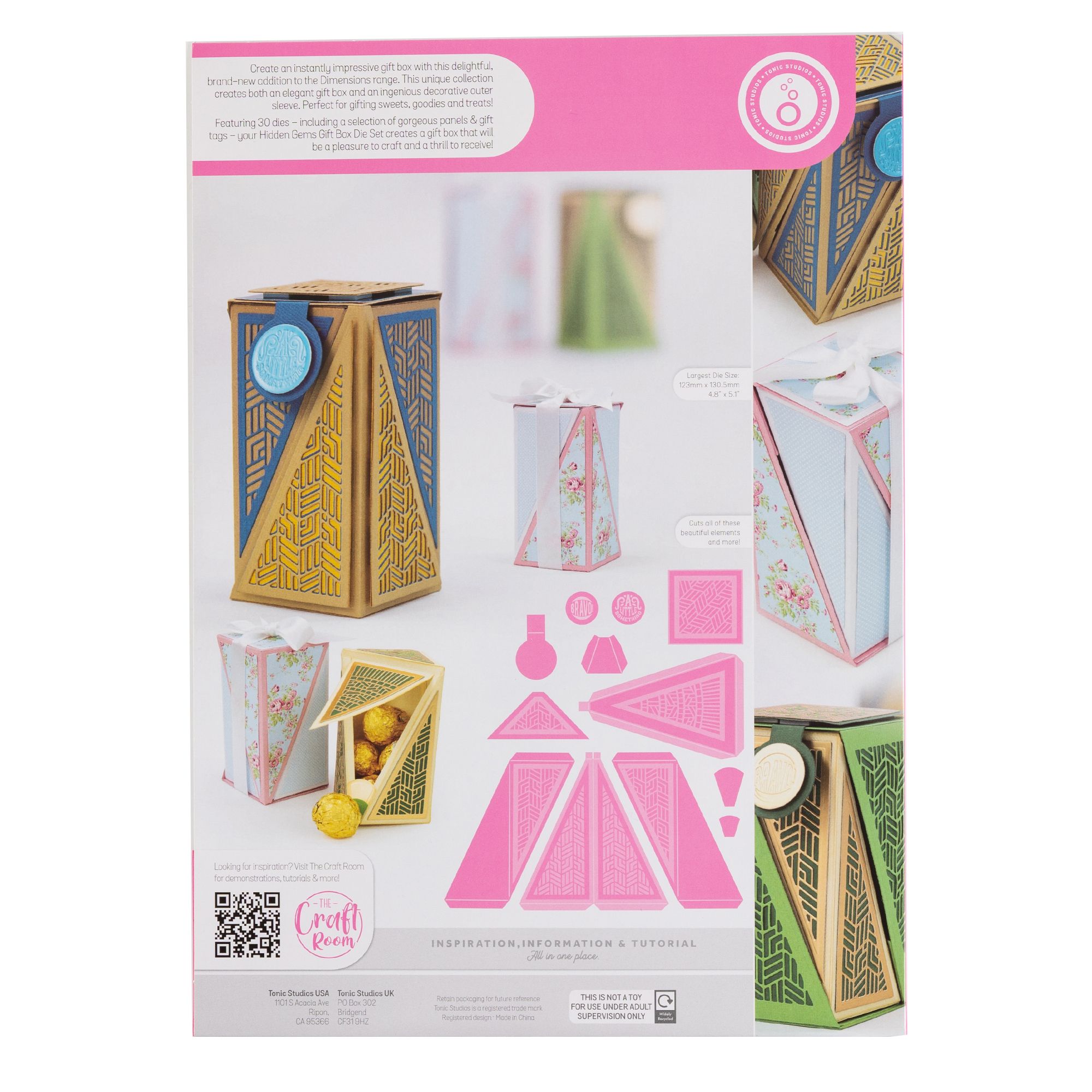 TONIC STUDIOS Kreativ-Set Stanzschablonen Rechteckbox 30tlg. - QVC.de