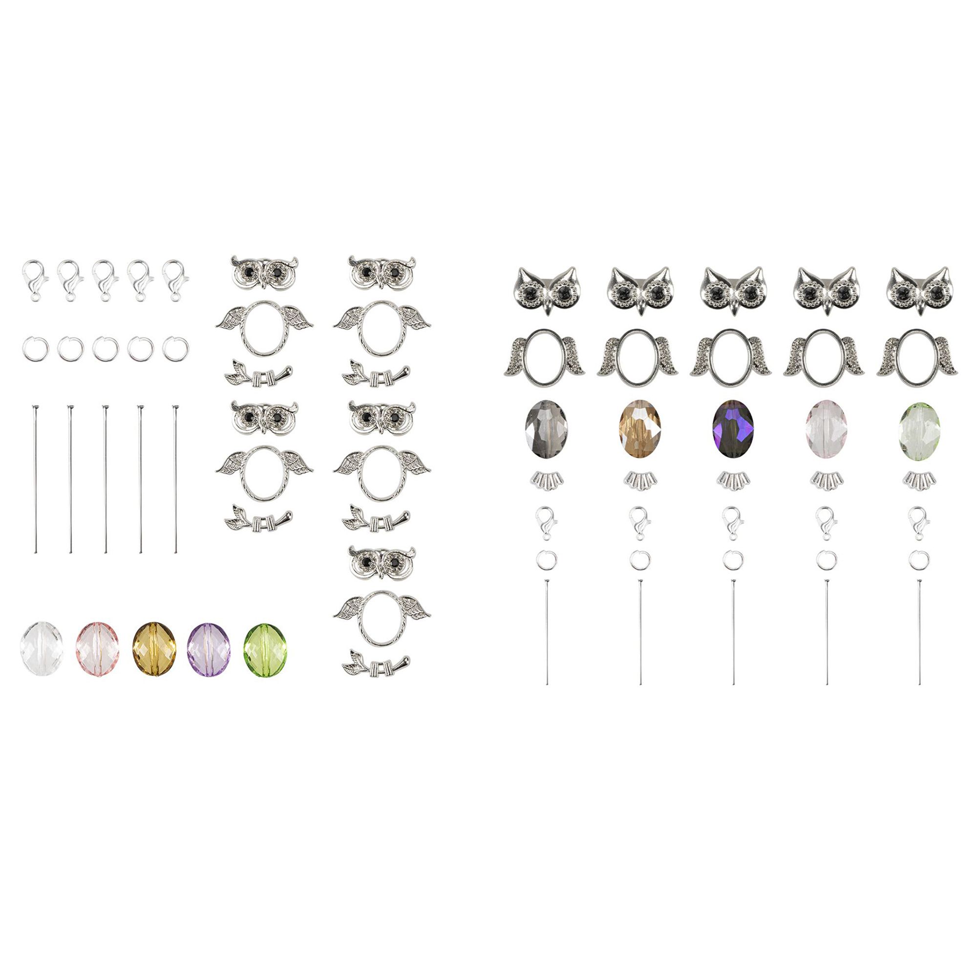 KARIN JITTENMEIER Kreativ-Set Schmuck Anhänger Eulen 10tlg. - QVC.de