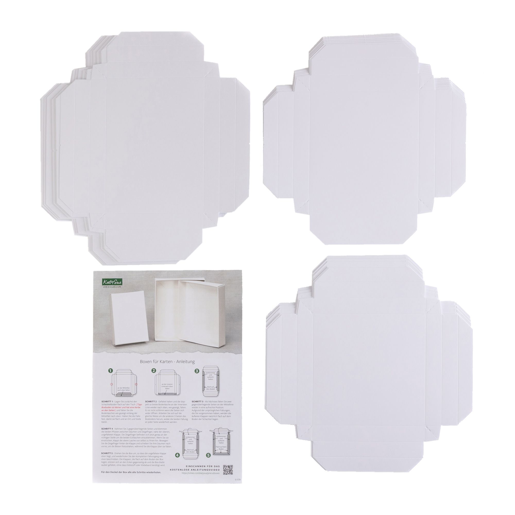 KANBAN Kreativ-Set Boxen mit Deckel, weiß 48tlg. - QVC.de