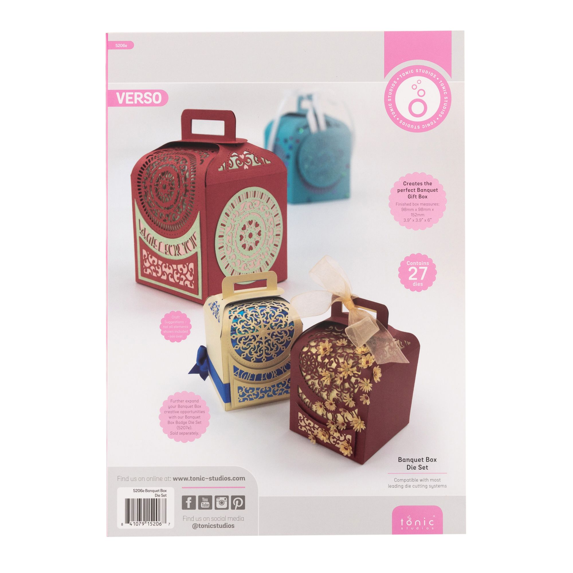 TONIC STUDIOS Kreativ-Set Stanzschablonen Geschenkboxen 27tlg. - QVC.de