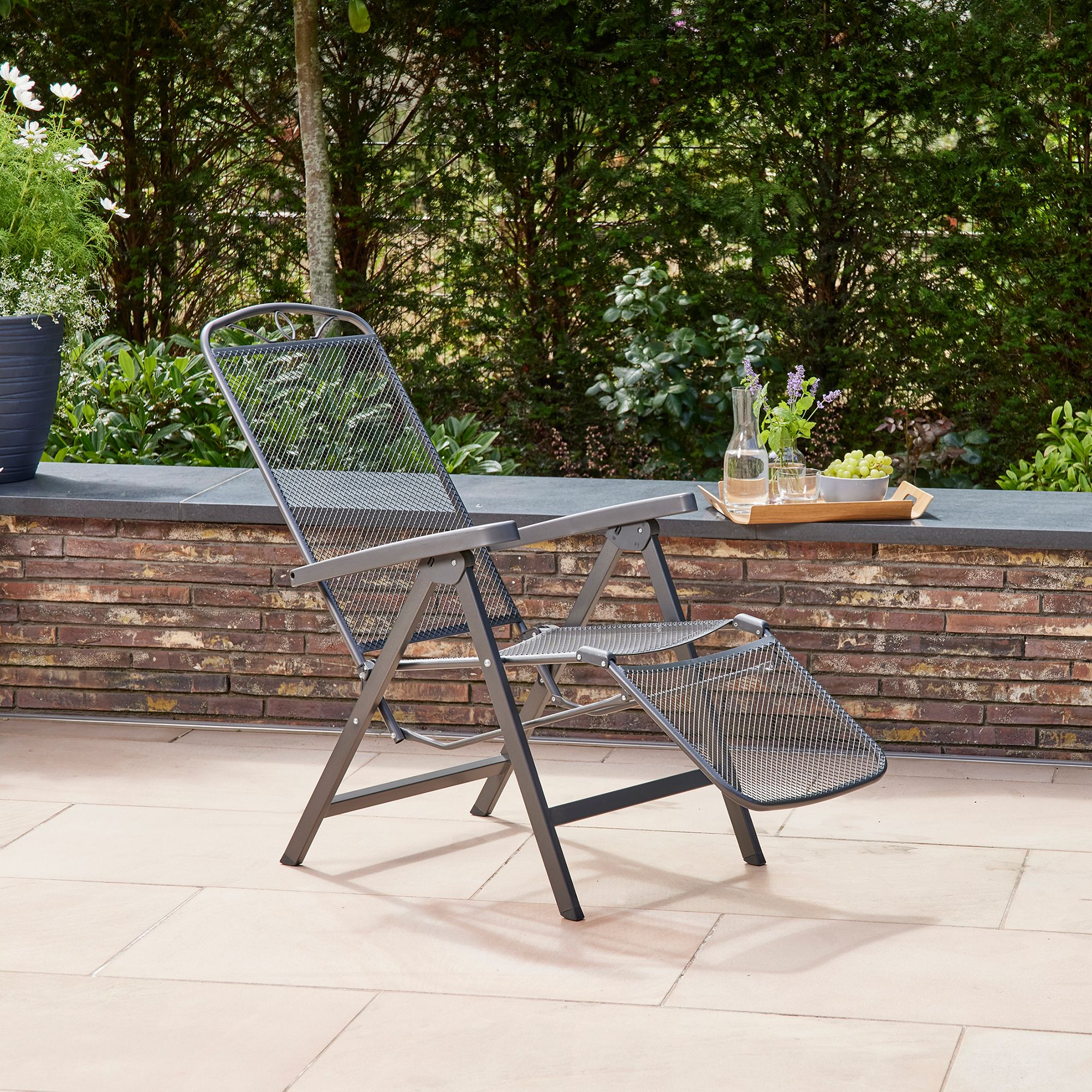 SIENA GARDEN Relaxsessel ELDA 5-fach verstellbar matt/anthrazit - QVC.de