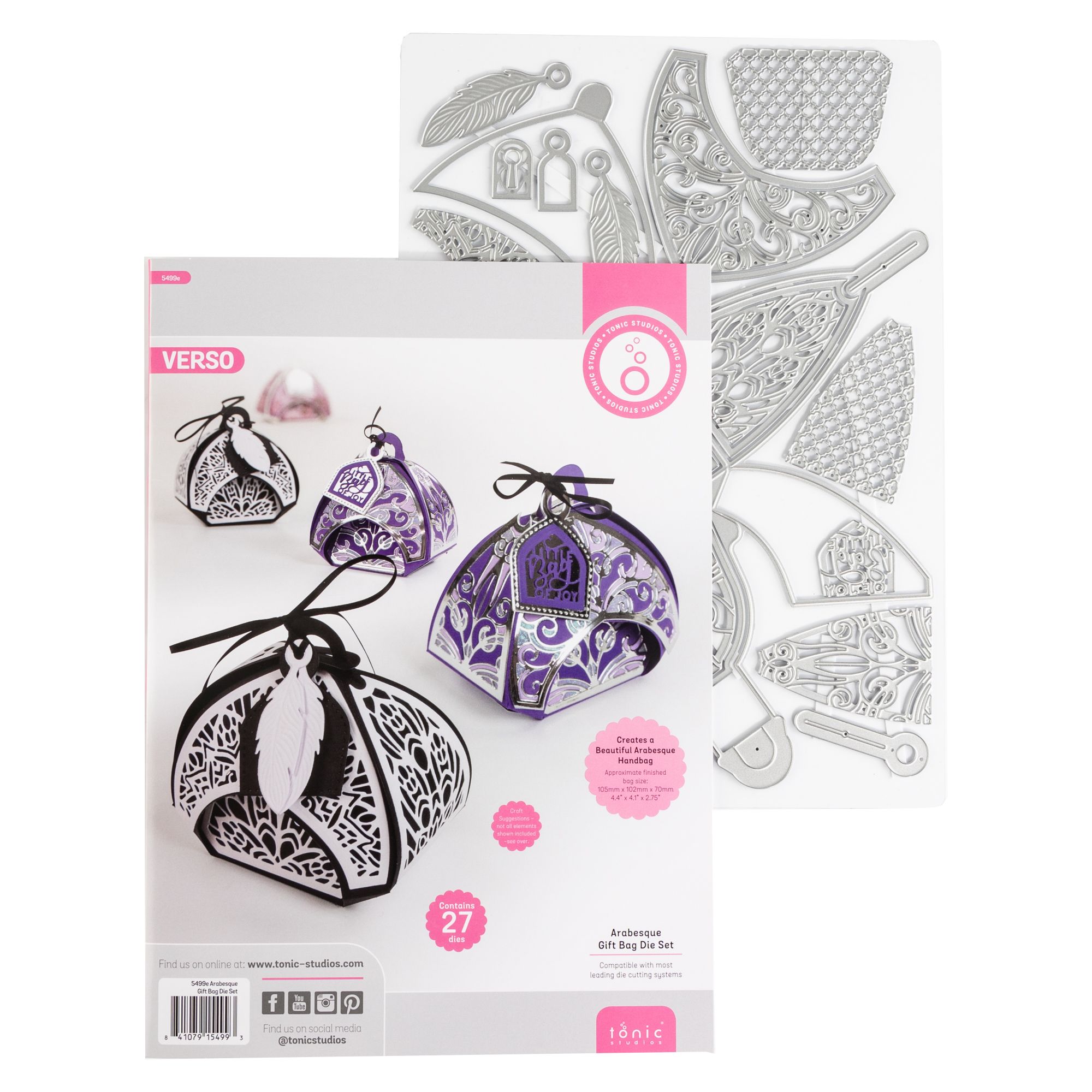 TONIC STUDIOS Kreativ-Set Stanzschablonen Arabesque Box 27tlg. - QVC.de