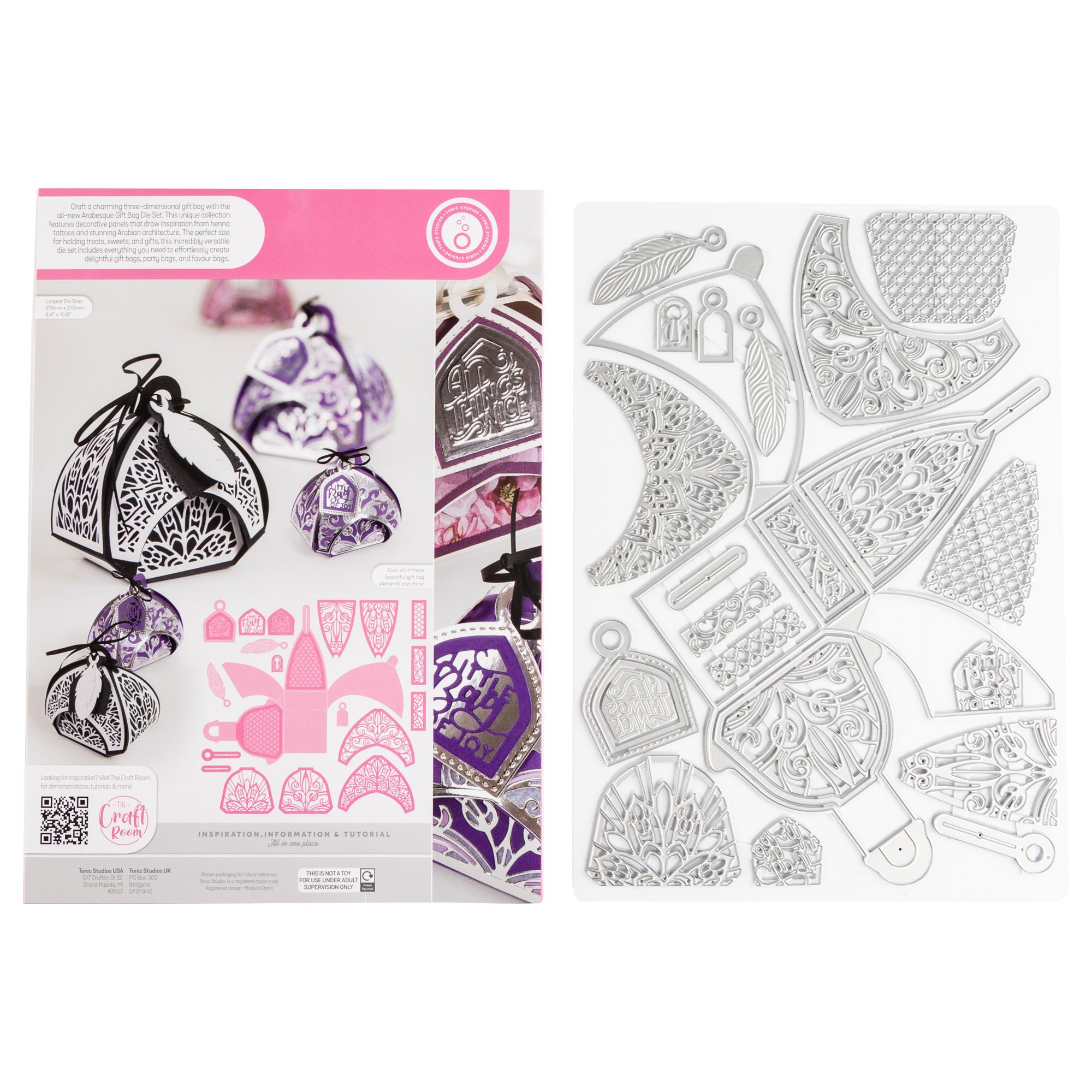 TONIC STUDIOS Kreativ-Set Stanzschablonen Arabesque Box 27tlg. - QVC.de