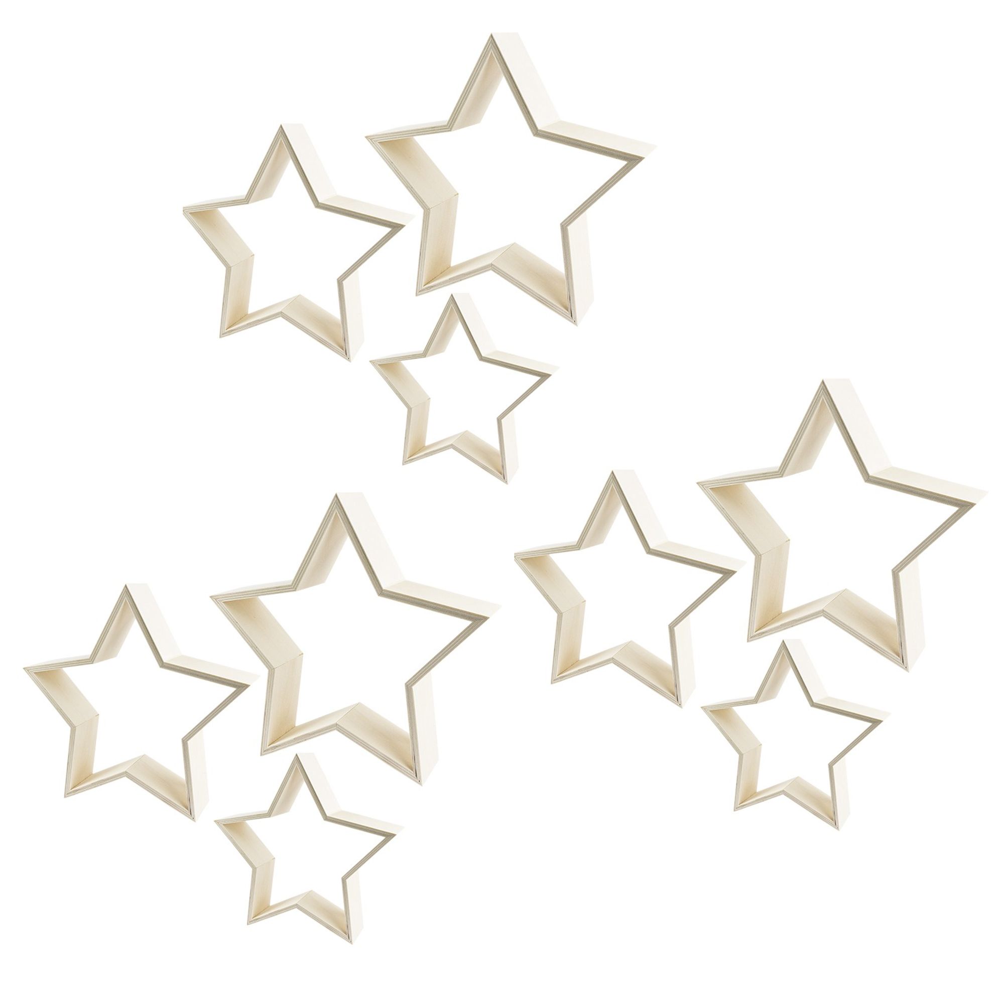 KARIN JITTENMEIER Kreativ-Set Sternrahmen in 3 Größen 3tlg. - QVC.de