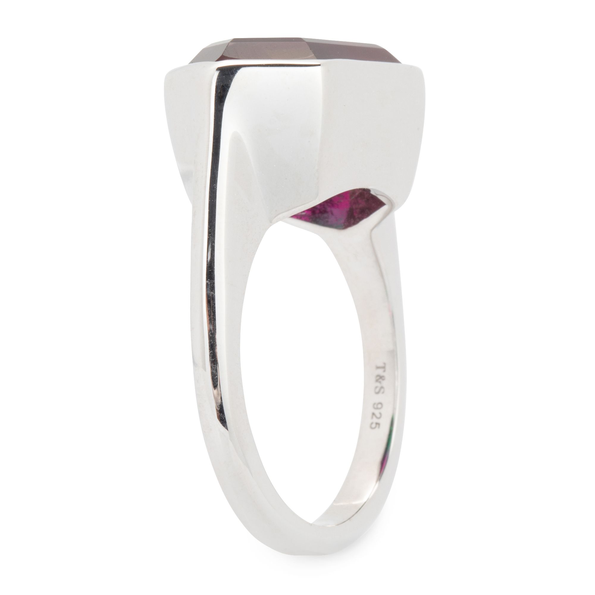 THOMAS & SOHN beh. Bergkristall Ring Juno Cut ca. 6,50ct Silber ...
