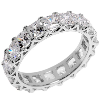 DIAMONIQUE EPIPHANY Sterling Silber Eternity Ring 4 93ct. QVC