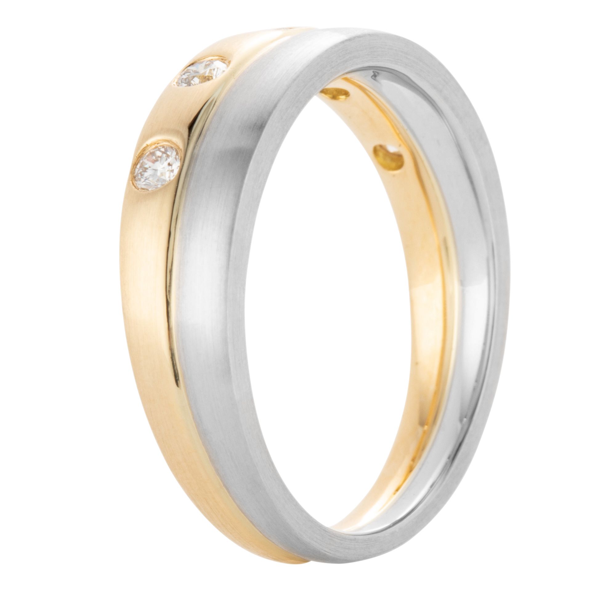 PLATINITY Ring 5 Brillanten zus. ca. 0,18ct Platin 950/Gold 750 - QVC.de