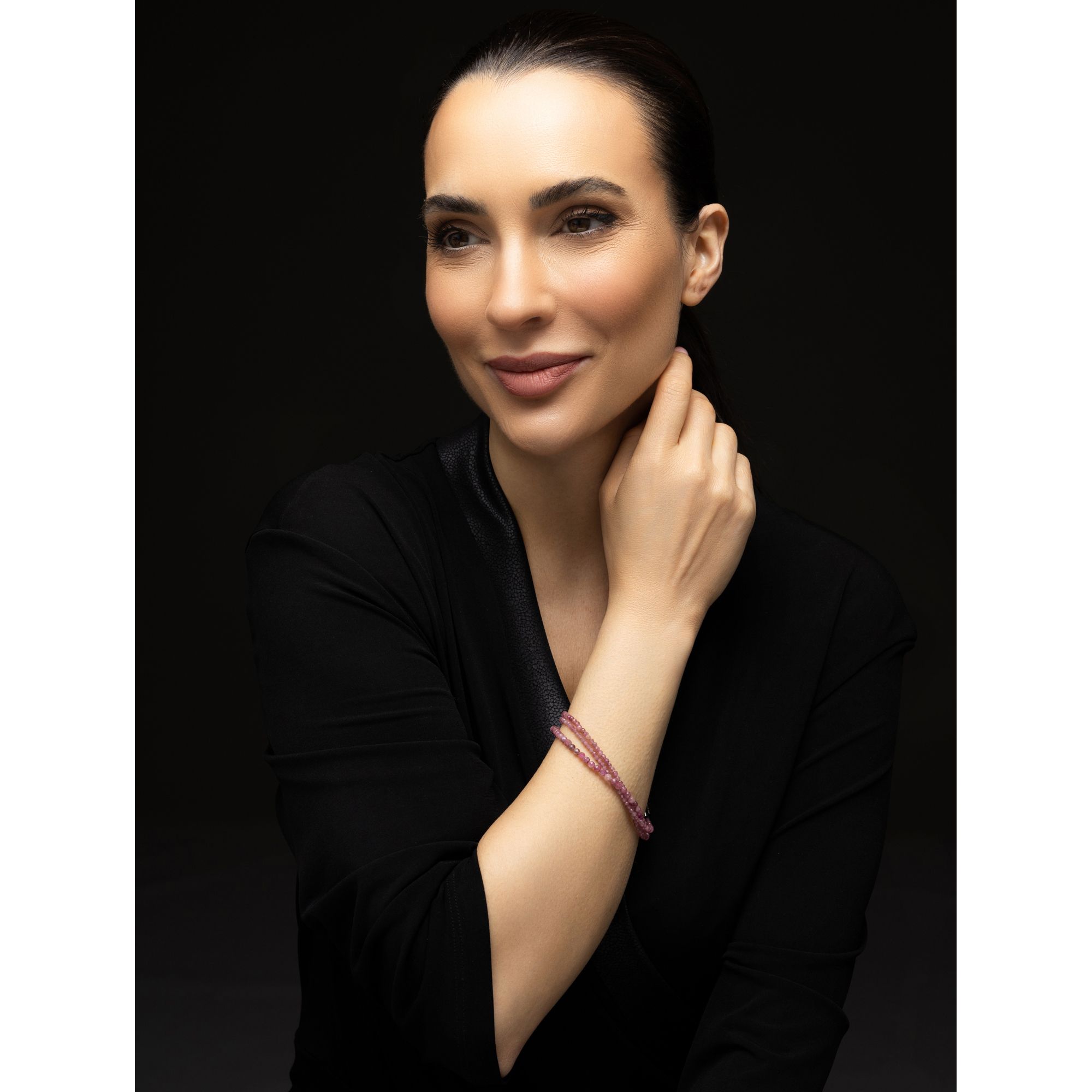 MONESSA Armband Edelsteine 3 Strang Magnetverschluss QVC