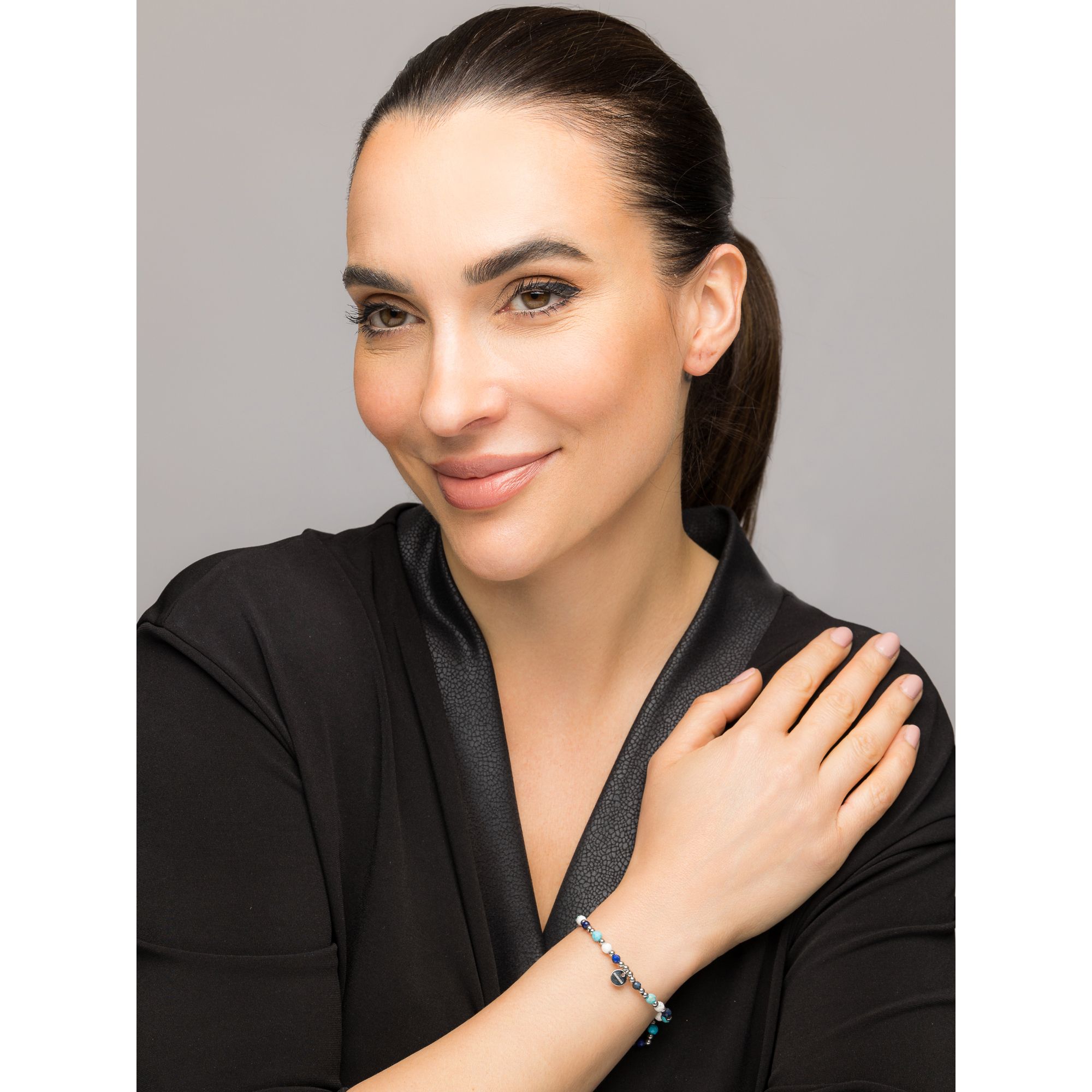 MONESSA Armband Edelsteine flexibel - QVC.de