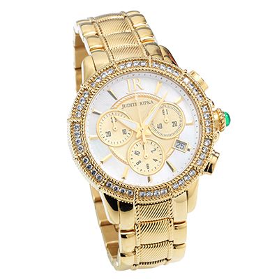 Judith Ripka Damenuhr Quarzwerk Chronograph Edelstahlband