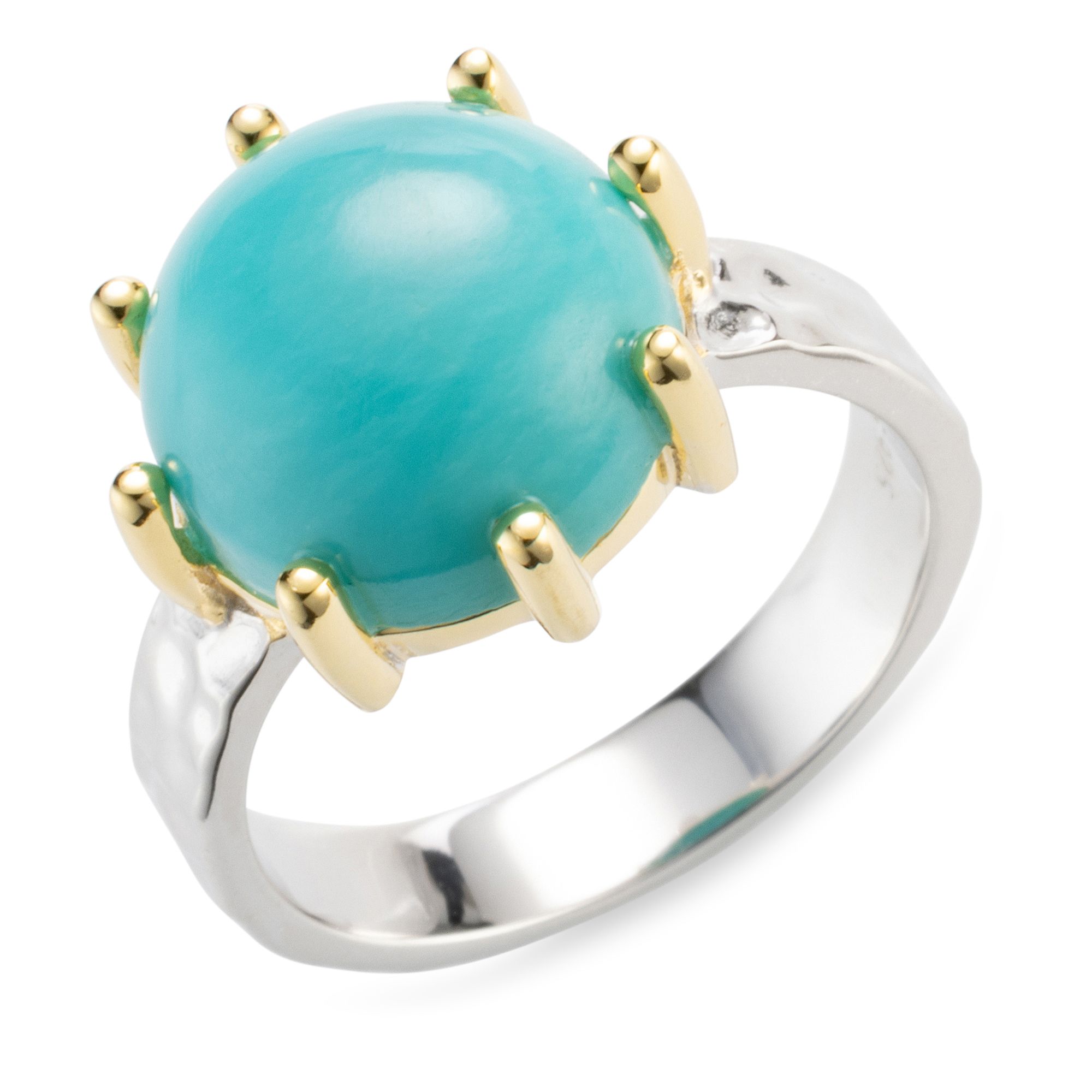 THOMAS & SOHN beh. Sleeping Beauty ca. 5,00ct Ring Silber Bicoloroptik ...