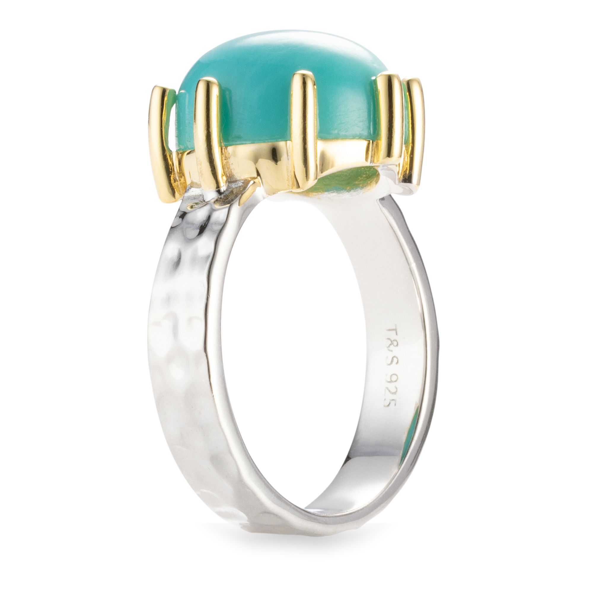 THOMAS & SOHN beh. Sleeping Beauty ca. 5,00ct Ring Silber Bicoloroptik ...