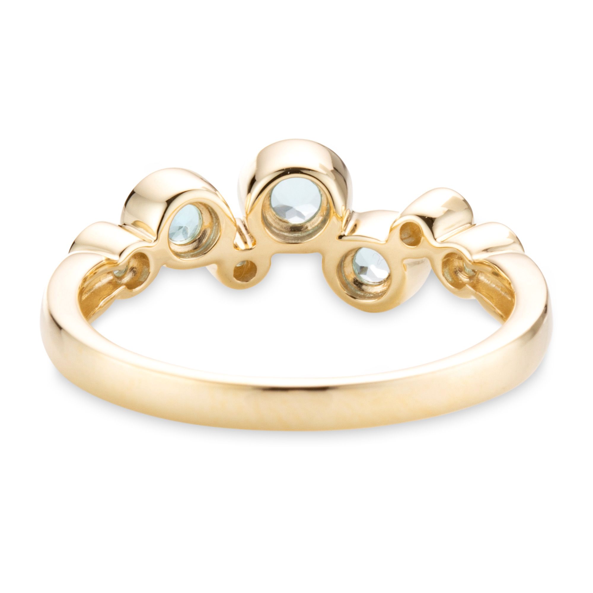 beh. Blautopas Ring zus. ca. 0,88ct Rundschliff Gold 375 - QVC.de