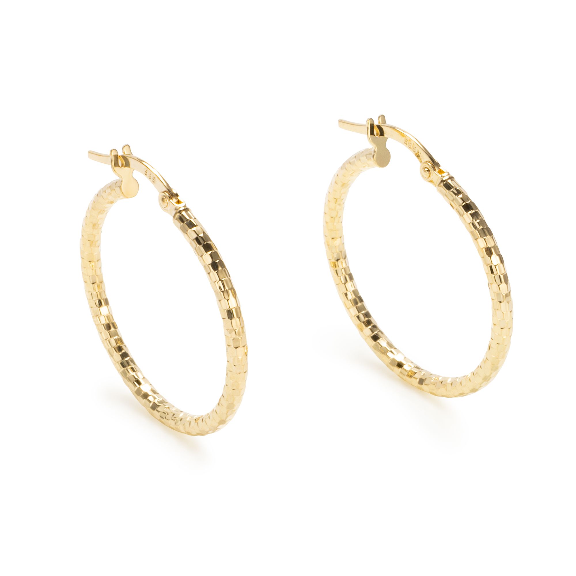 GOLDRAUSCH Creolen strukturiert mind. 1,2g Gold 585 - QVC.de