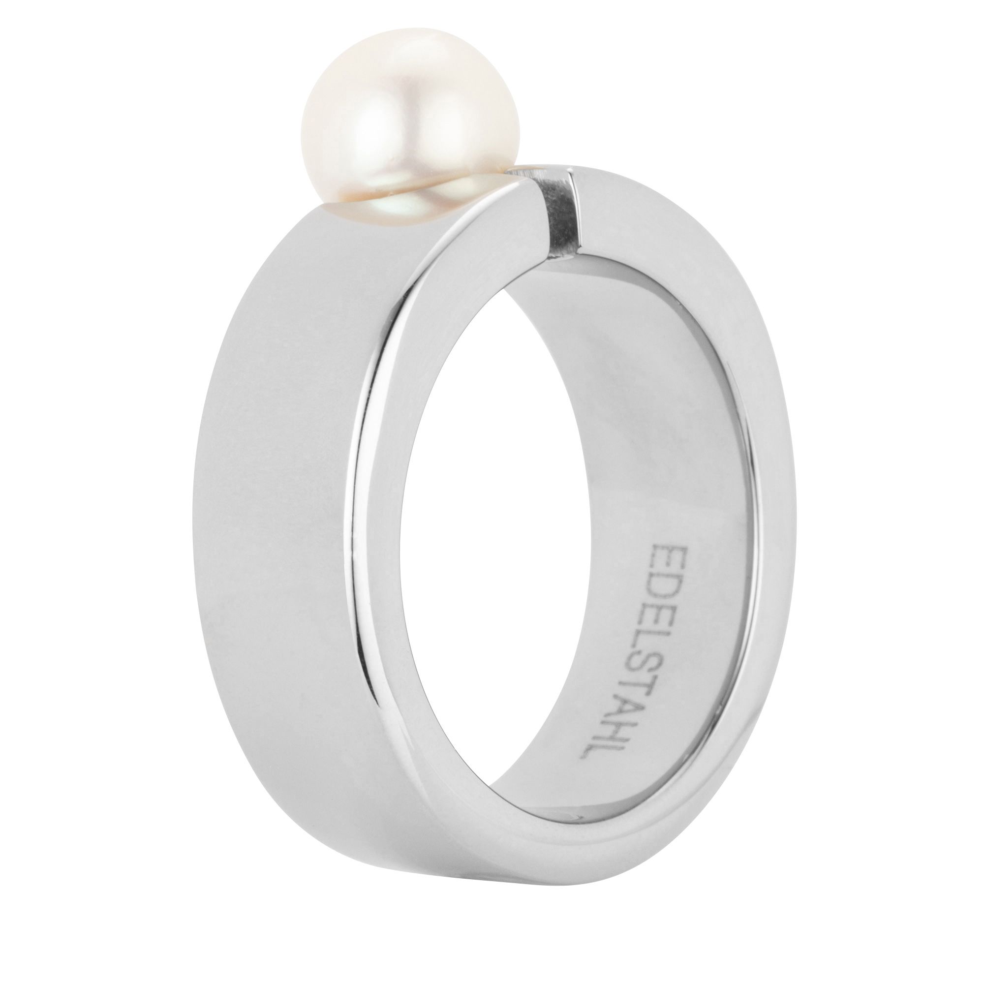 PERLEA Ring Süßwasserzucht- perle 7mm Edelstahl - QVC.de
