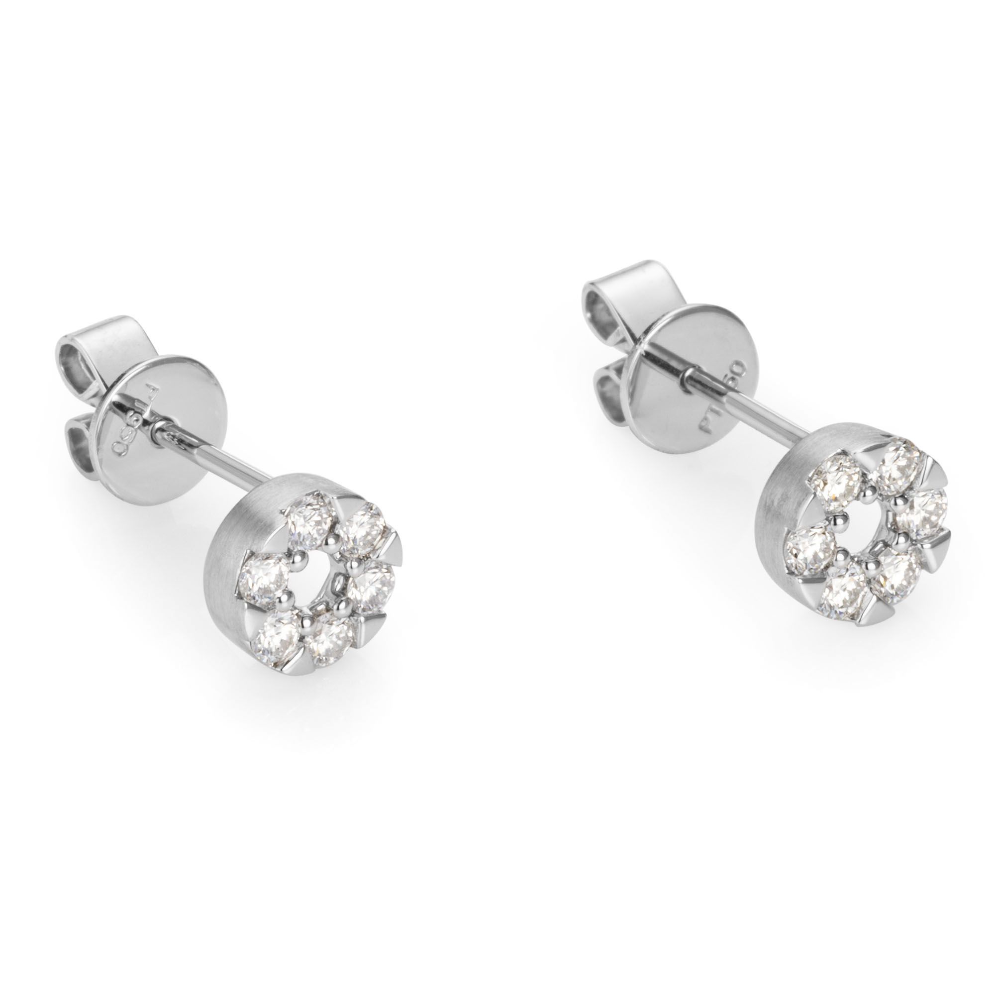 PLATINITY Ohrstecker 12 Brillanten zus. ca. 0,30ct Platin 950 - QVC.de