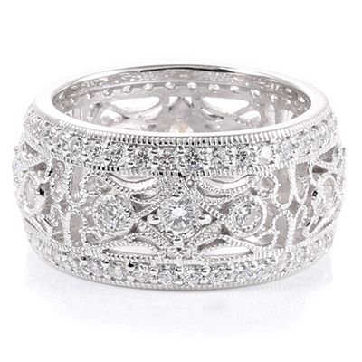 DIAMONIQUE® VINTAGE = 3,32ct Ring Silber rhodiniert - QVC.de