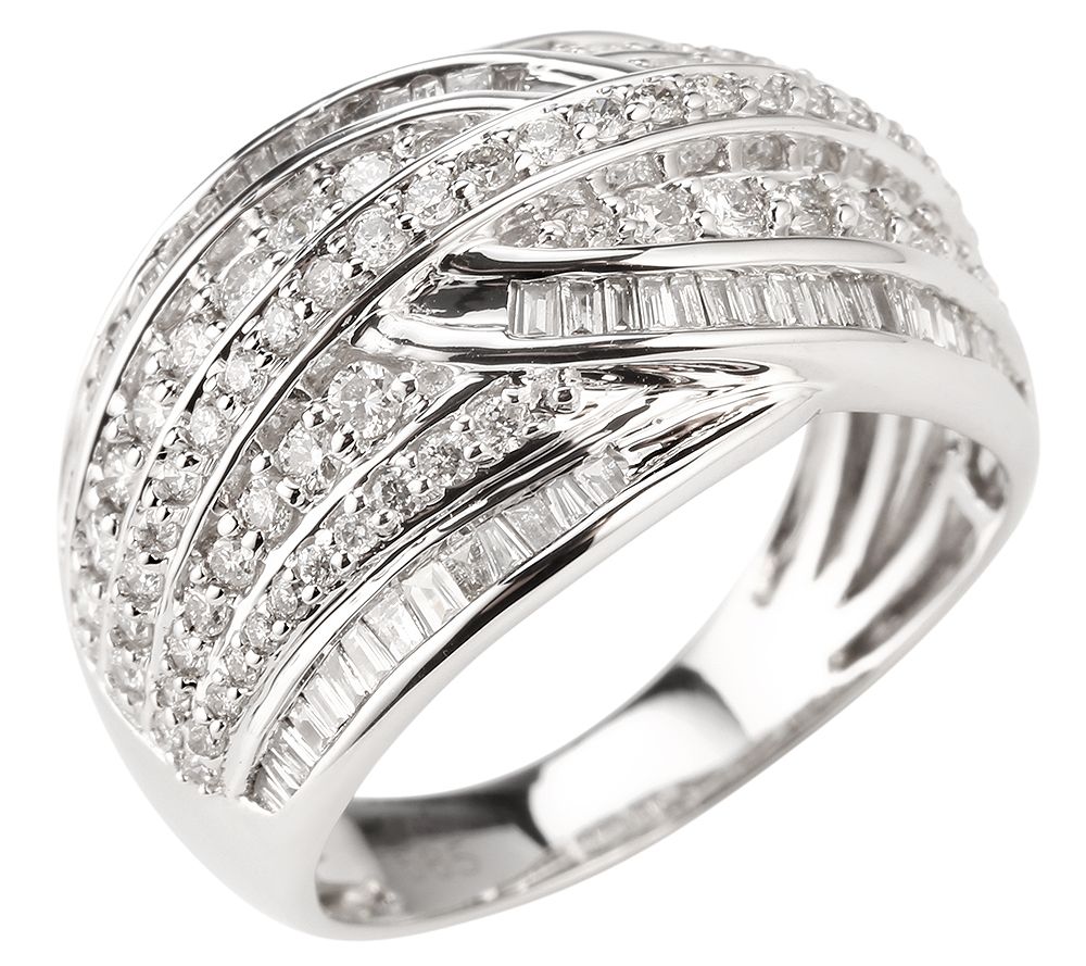 Ring 113 Diamanten zus.ca.1,00ct Weiß/P1 Weißgold 585 - QVC.de