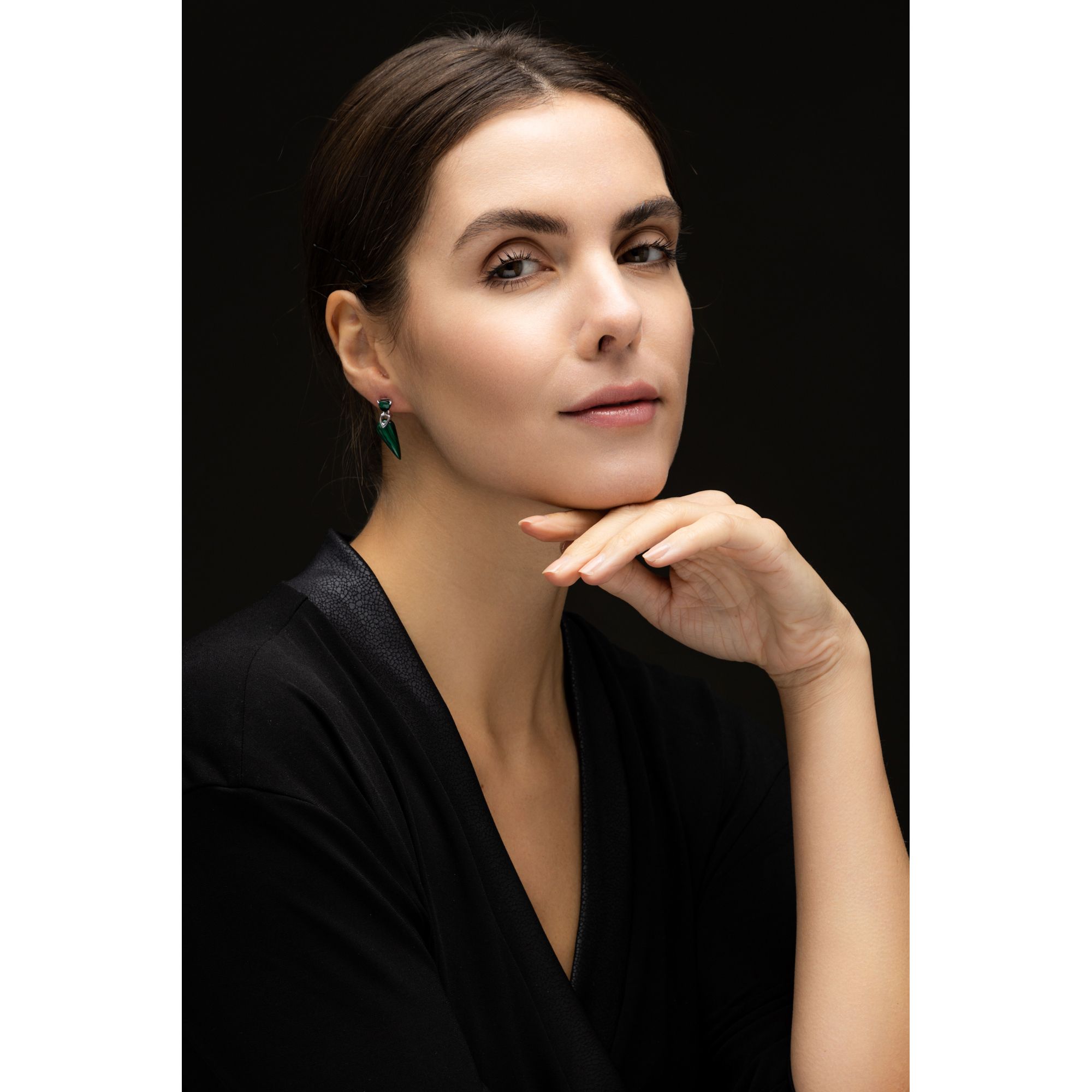 ROYELLE Malachit Ohrhänger Cabochon Silber 925 - QVC.de