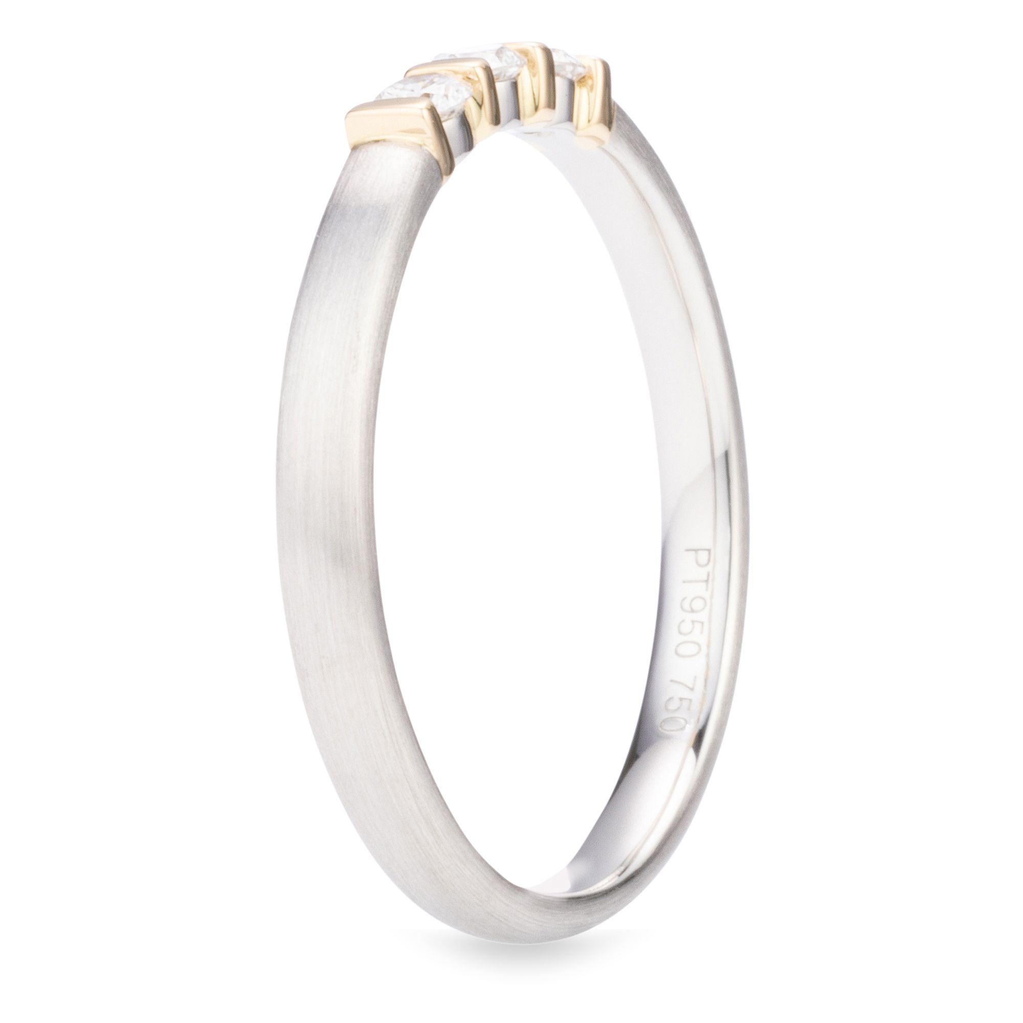 PLATINITY Ring 3 Brillanten zus. ca. 0,15ct Platin 950/Gold 750 - QVC.de