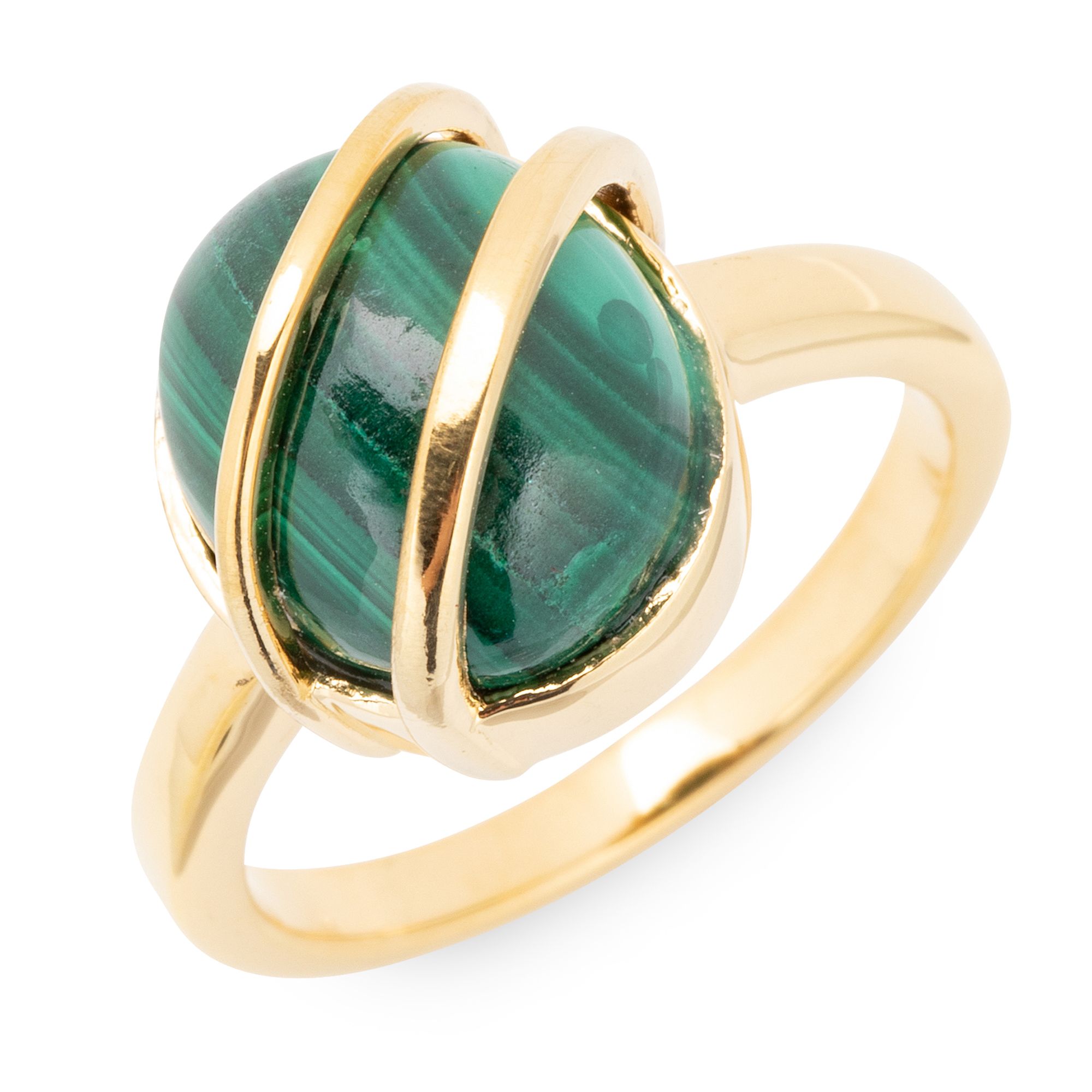 ROYELLE Malachit Ring Ovalschliff Cabochon Silber 925 - QVC.de