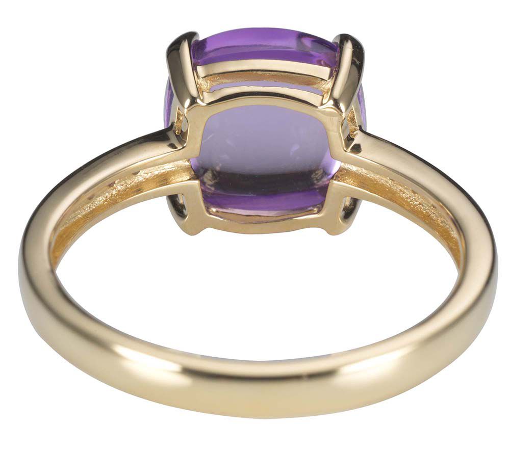 Amethyst Ring Cabochon 2,90ct Diamanten 0,04ct Gold 375 - QVC.de