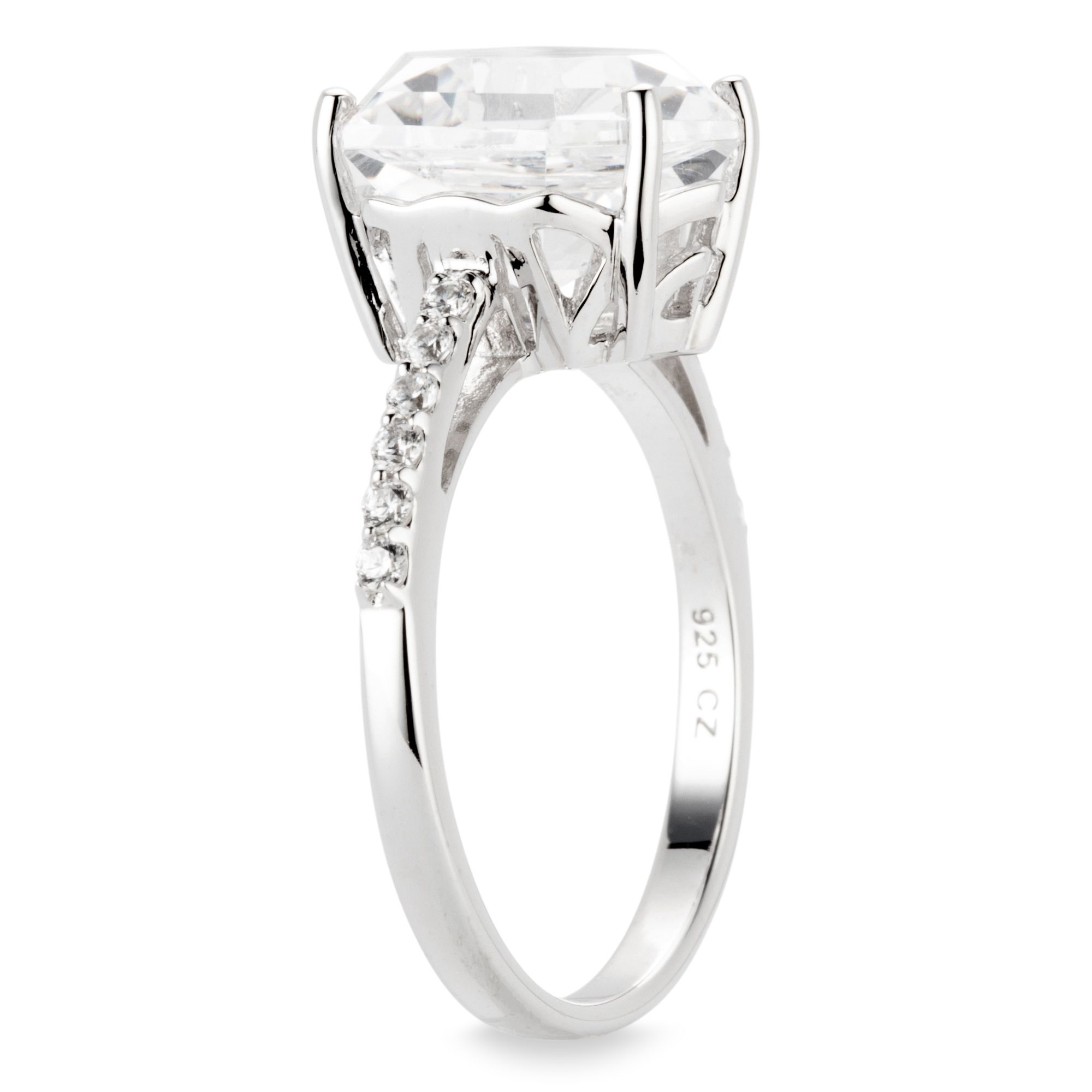 DIAMONIQUE® Ring = 6,68ct Schliffmix Silber rhodiniert - QVC.de