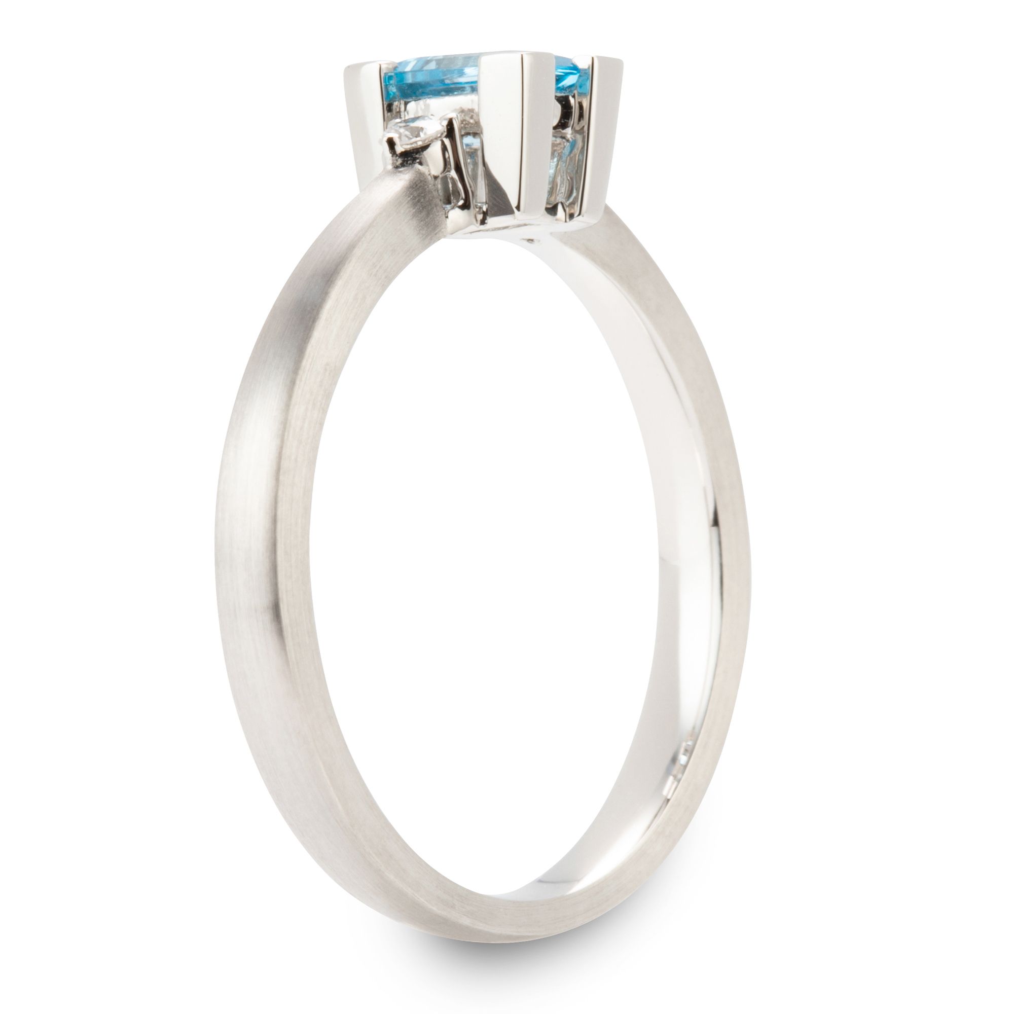PLATINITY Ring beh. Blautopas ca. 0,60ct Platin 950 - QVC.de