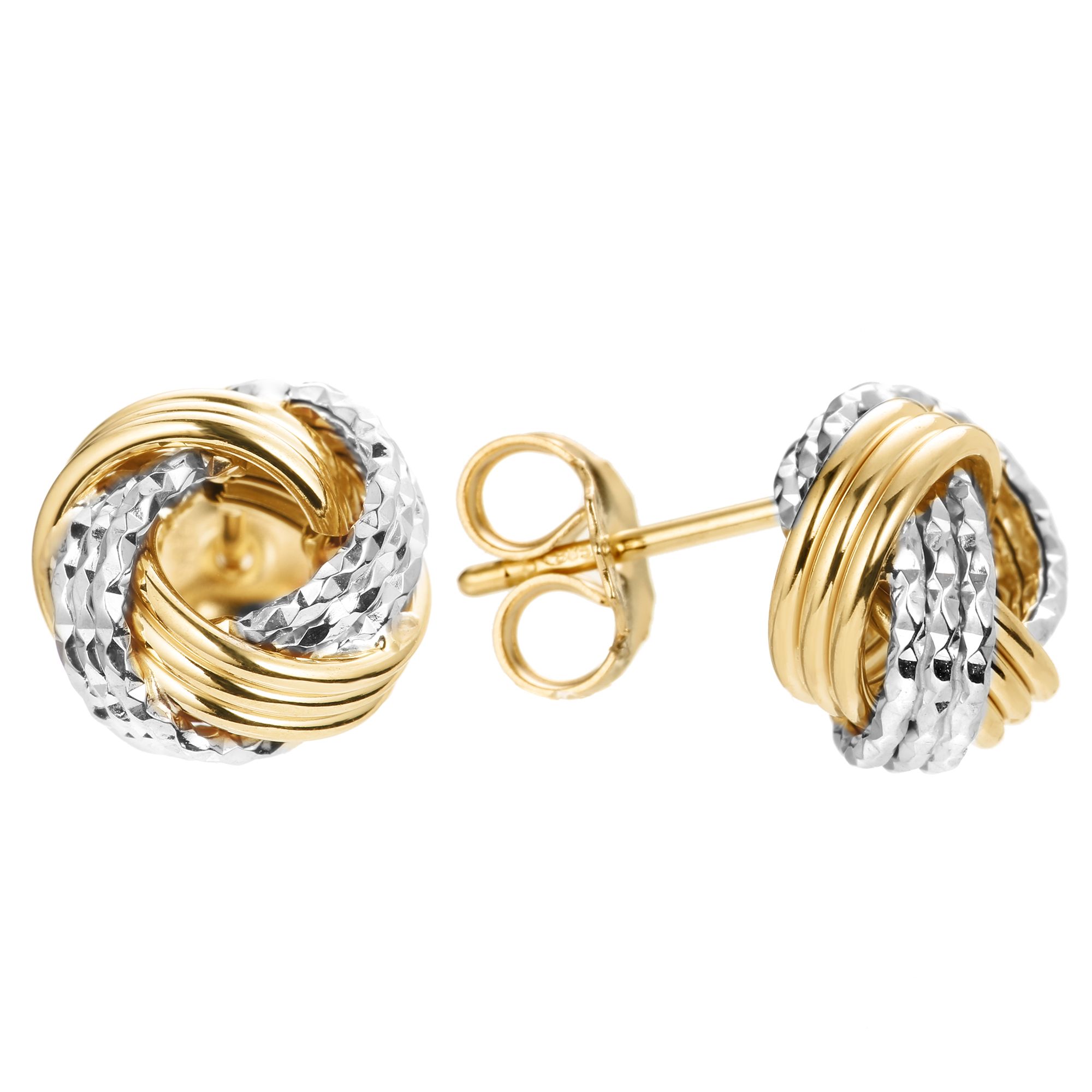 GOLDRAUSCH Ohrstecker diamantiert mindestens 1,7g Gold 585 - QVC.de