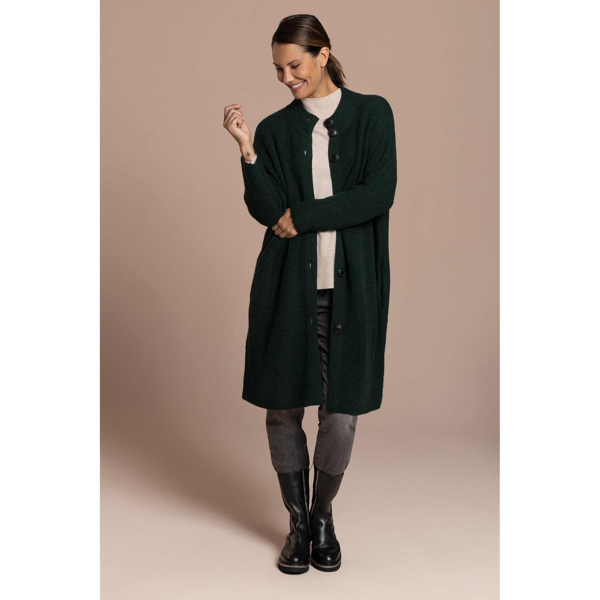 B-Ware STEFFEN SCHRAUT Cardigan, 1/1-Arm Stehkragen Taschen - QVC.de