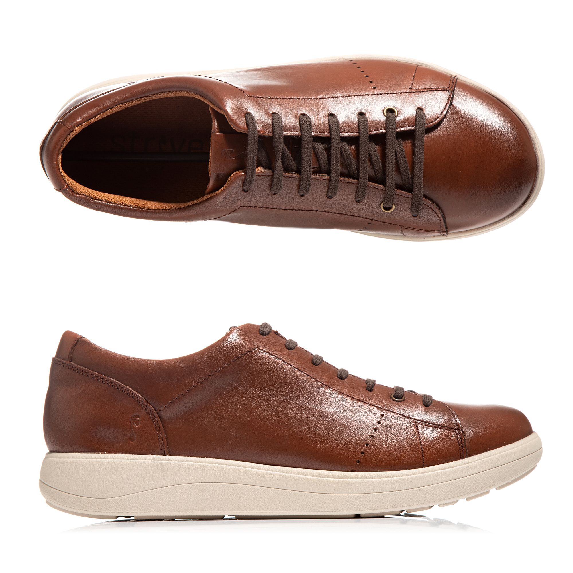 B-Ware STRIVE® Herren-Schnürschuh Denver echt Leder - QVC.de