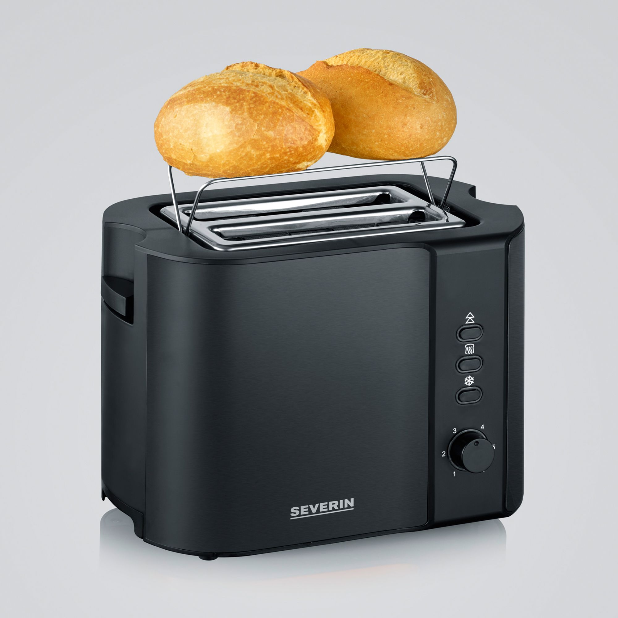 SEVERIN 2-Scheiben Toaster AT 9552 Auftau-Funktion Brötchenaufsatz - QVC.de