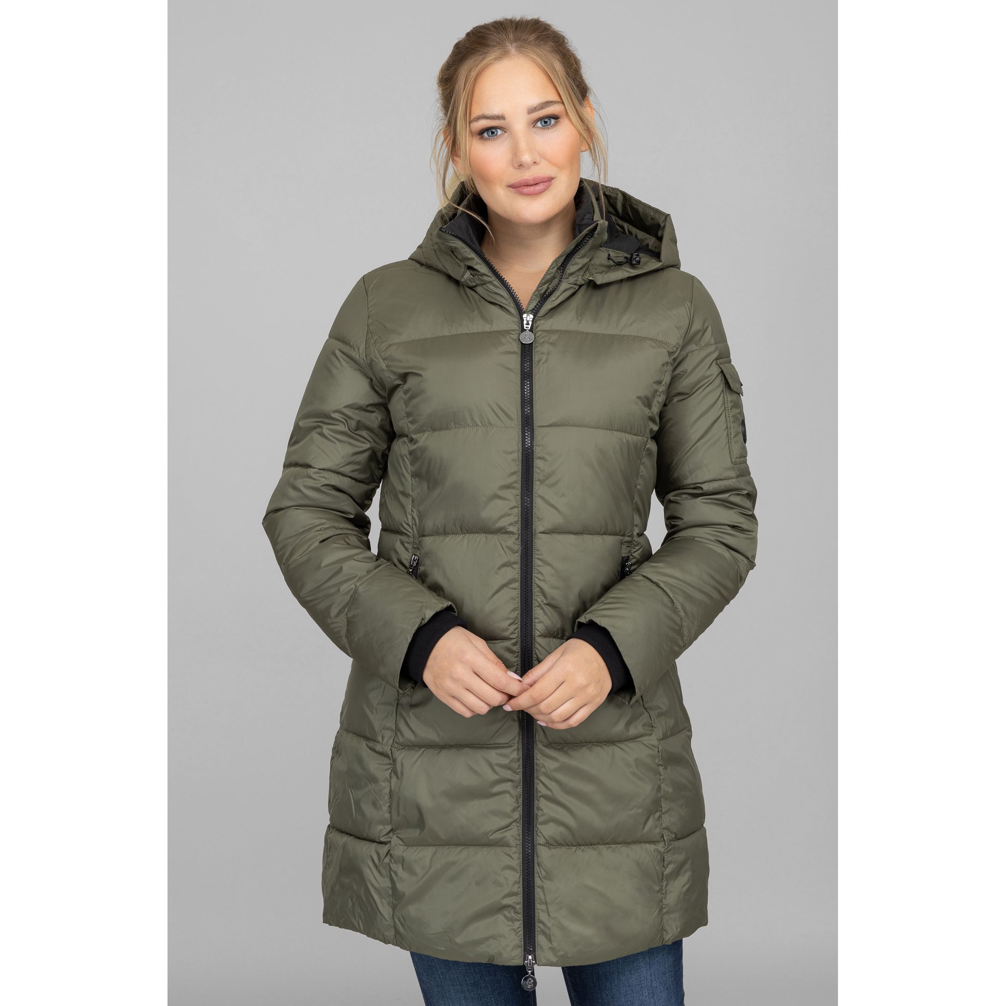 B-Ware STRANDFEIN Stepp-Kurzmantel Sorona abnehmbare Kapuze - QVC.de